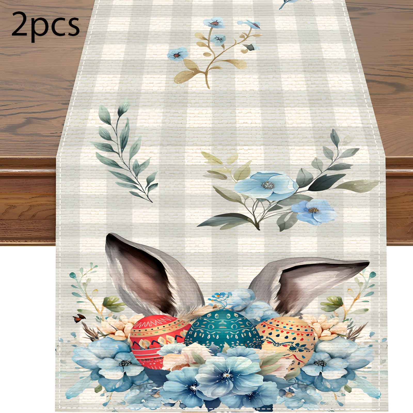 AUQ 2Pcs Table Runner,Fade-Proof White Color Table Runners 90 Inches ...