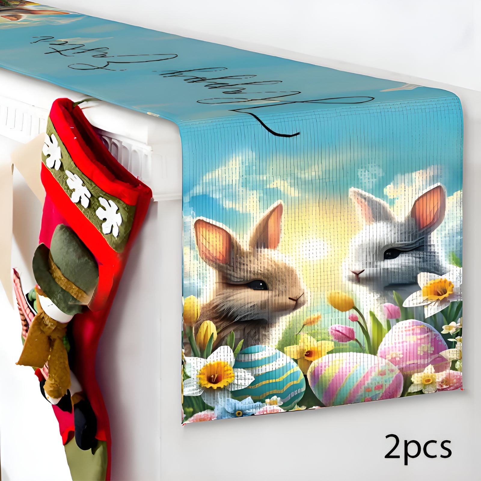 AUQ 2Pcs Table Runner,Fade-Proof White Color Table Runners 90 Inches ...