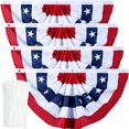 AUQ 3 x 6 Ft Bunting Flags,4th of July Bunting Patriotic Pleated Fan ...