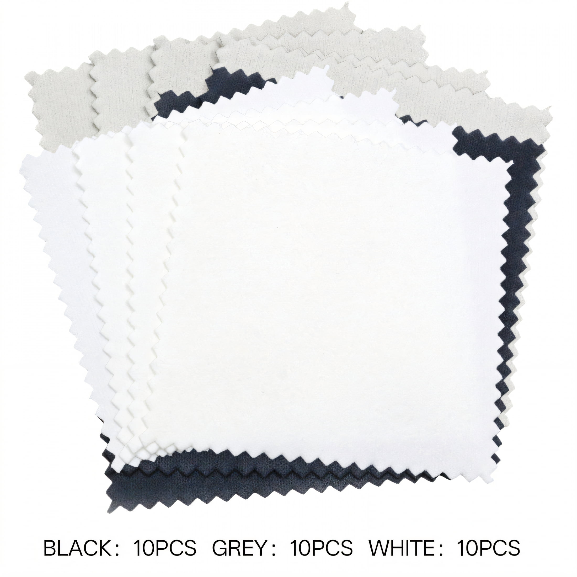 AUQ 30Pcs Silver Polishing Cloth,Zigzag Edge Finish Jewelry Polishing ...
