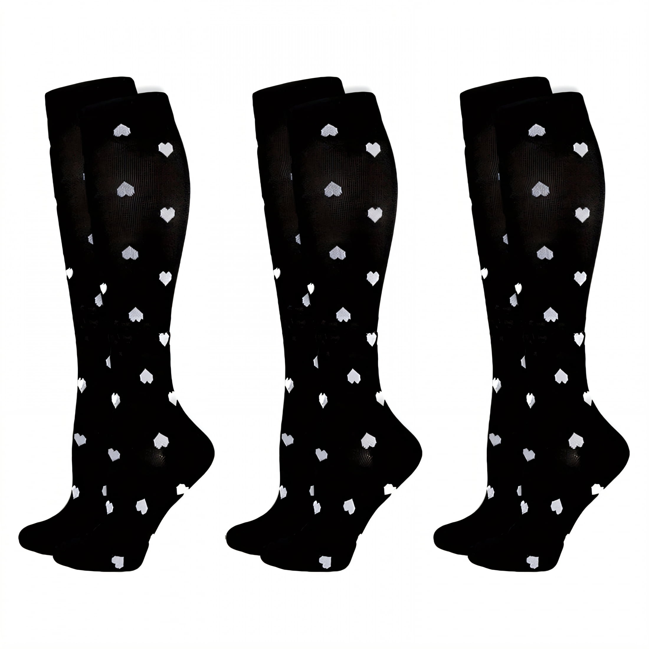 AUQ 3Pairs Compression Socks,Shape-Enhancing Leg Design Compression ...