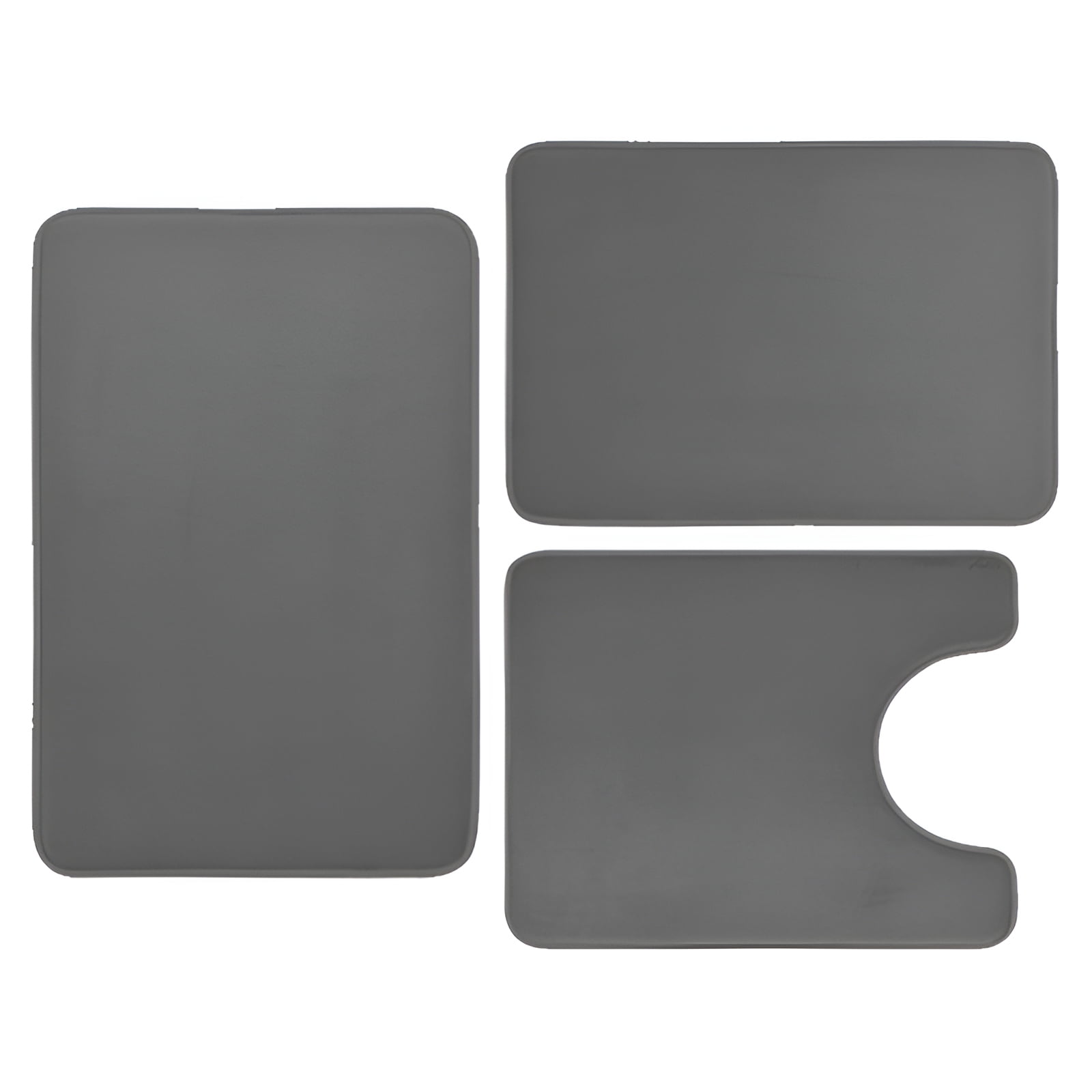 AUQ 3Pcs Bathroom Rugs,Optimized Absorption Pathway Technology Bathroom ...