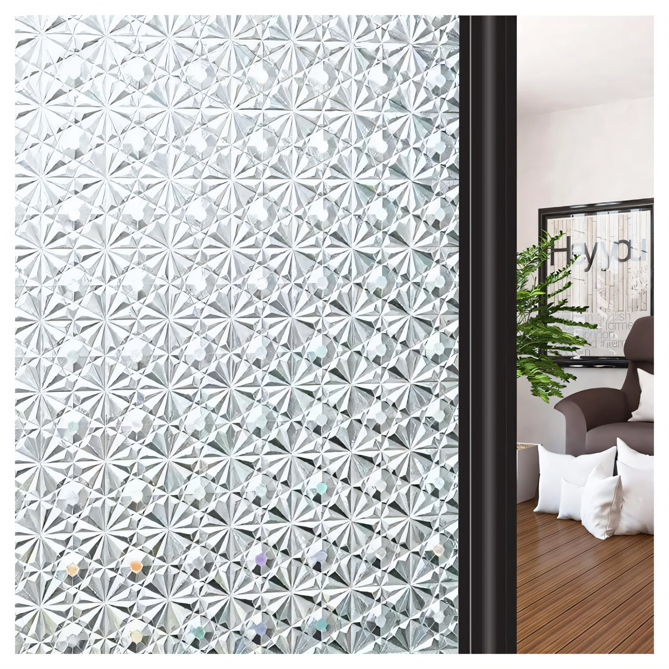 AUQ 3Pcs Bathroom Window Privacy Film,Damp-Proof Layer Static Cling ...