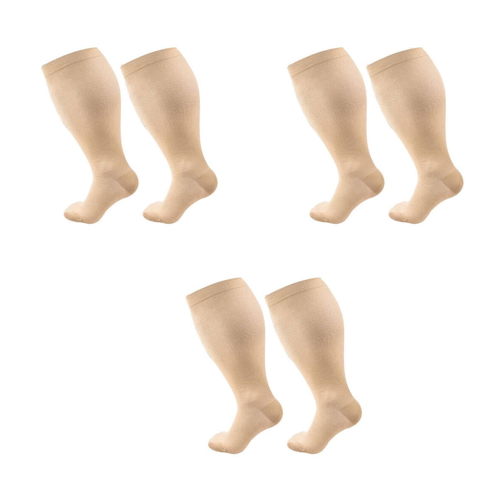 AUQ 3Pcs Compression Socks,Scientific Pressure Segmentation Knee High ...