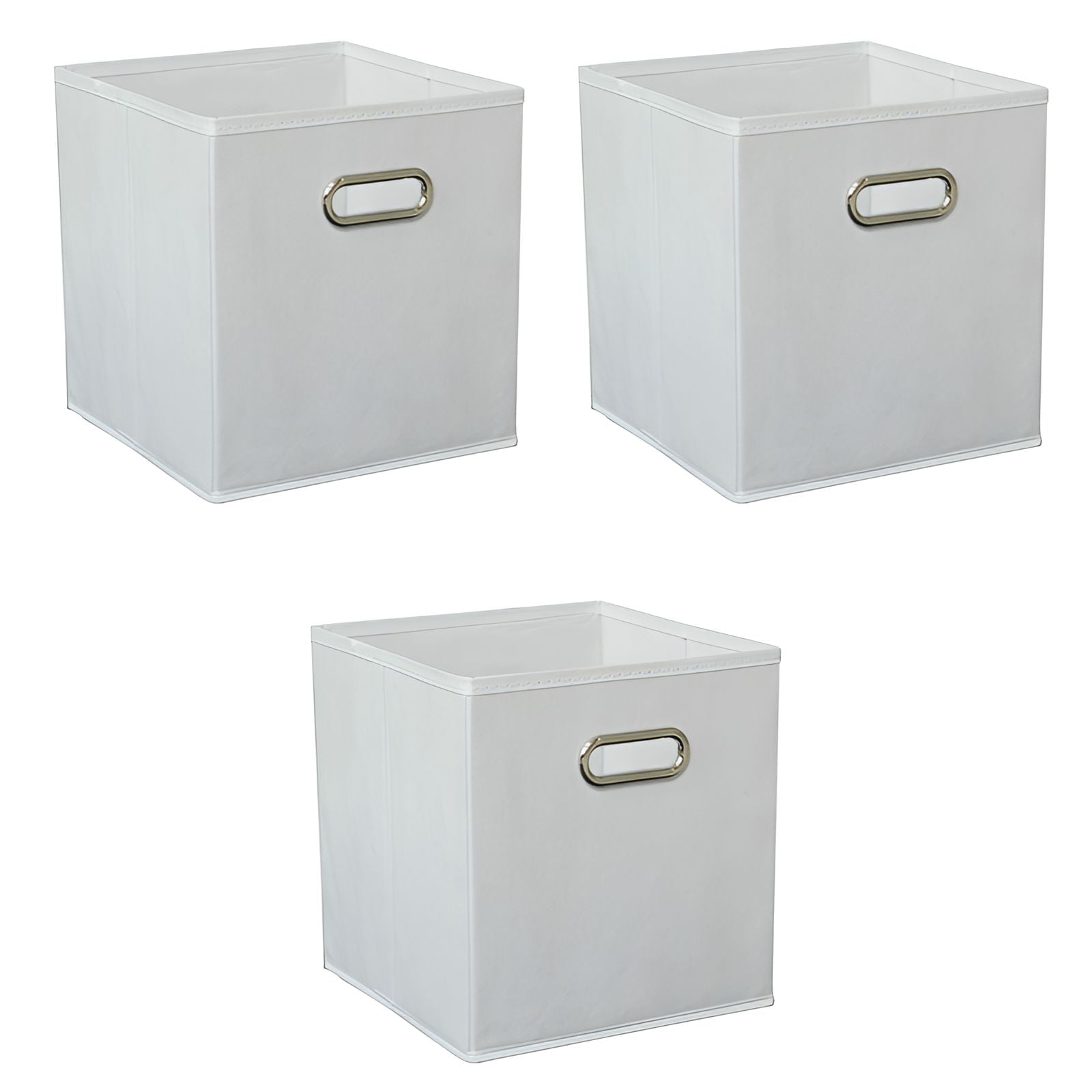 AUQ 3Pcs Fabric Storage Bins,Adjustable Design Storage Cubes,Seamless ...