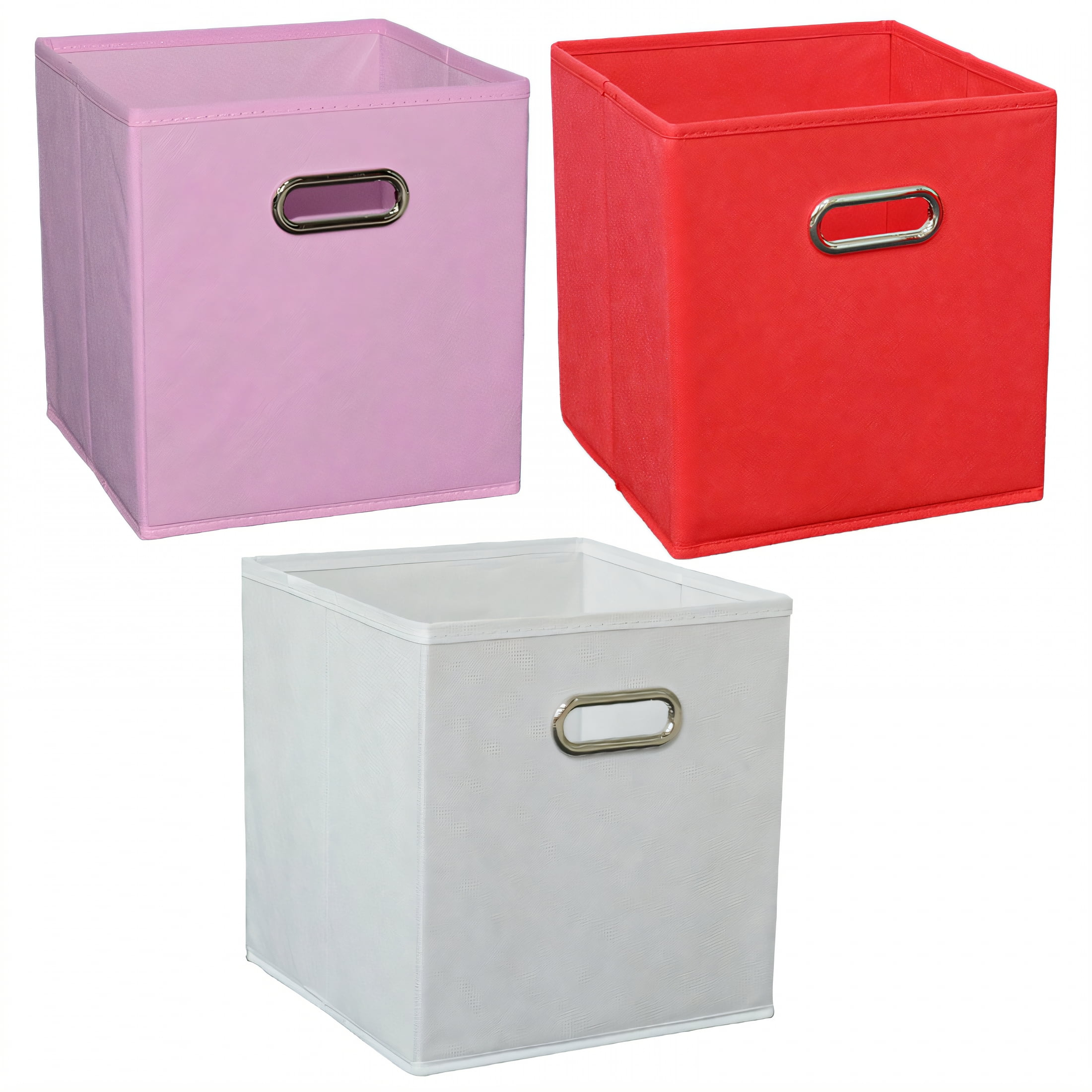 AUQ 3Pcs Fabric Storage Bins,9.8"*9.8"*9.8" Foldable Storage Cubes,Cube ...