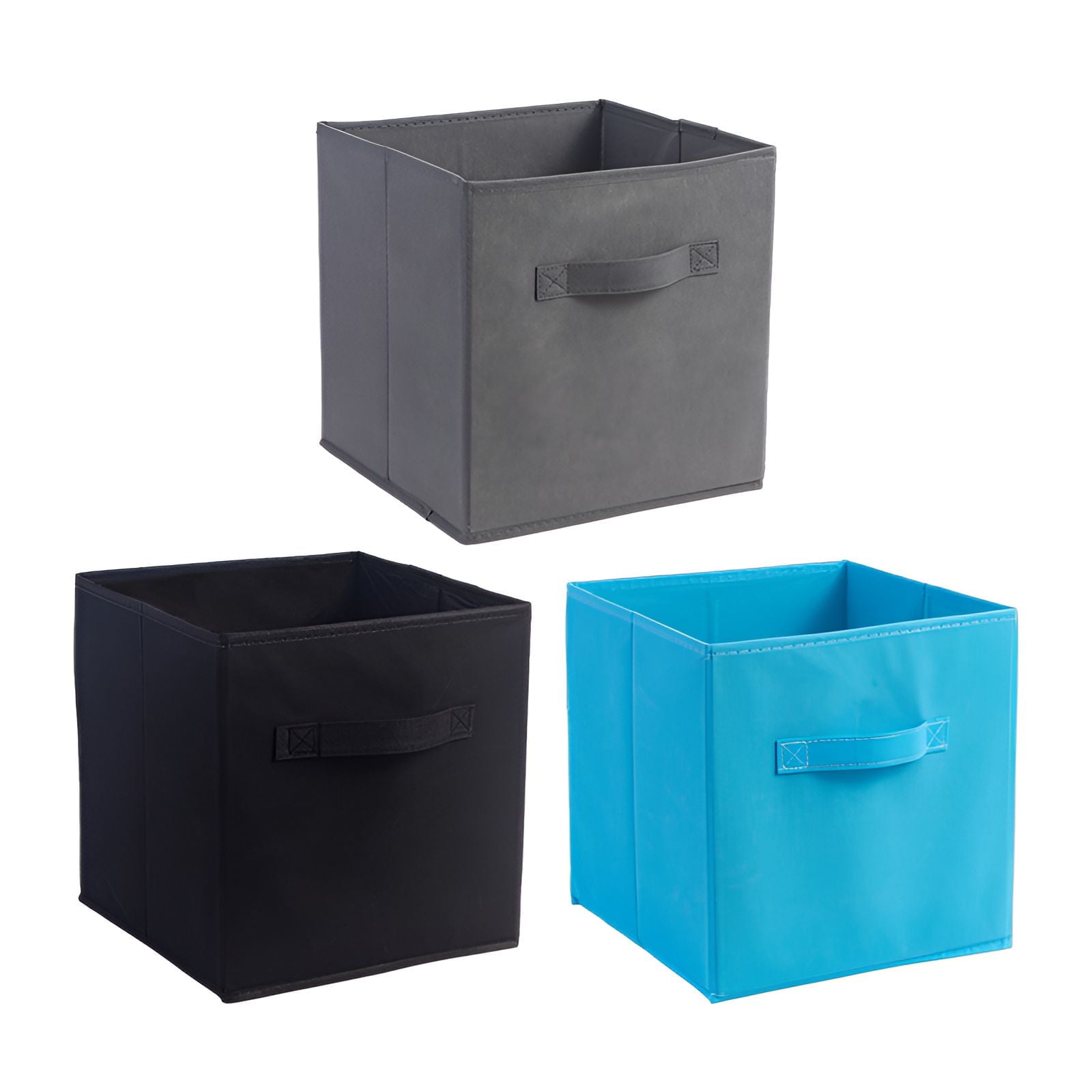 AUQ 3Pcs Fabric Storage Bins,11.8"*11.8"*11.8" Cube Organizer Bins,Cube ...