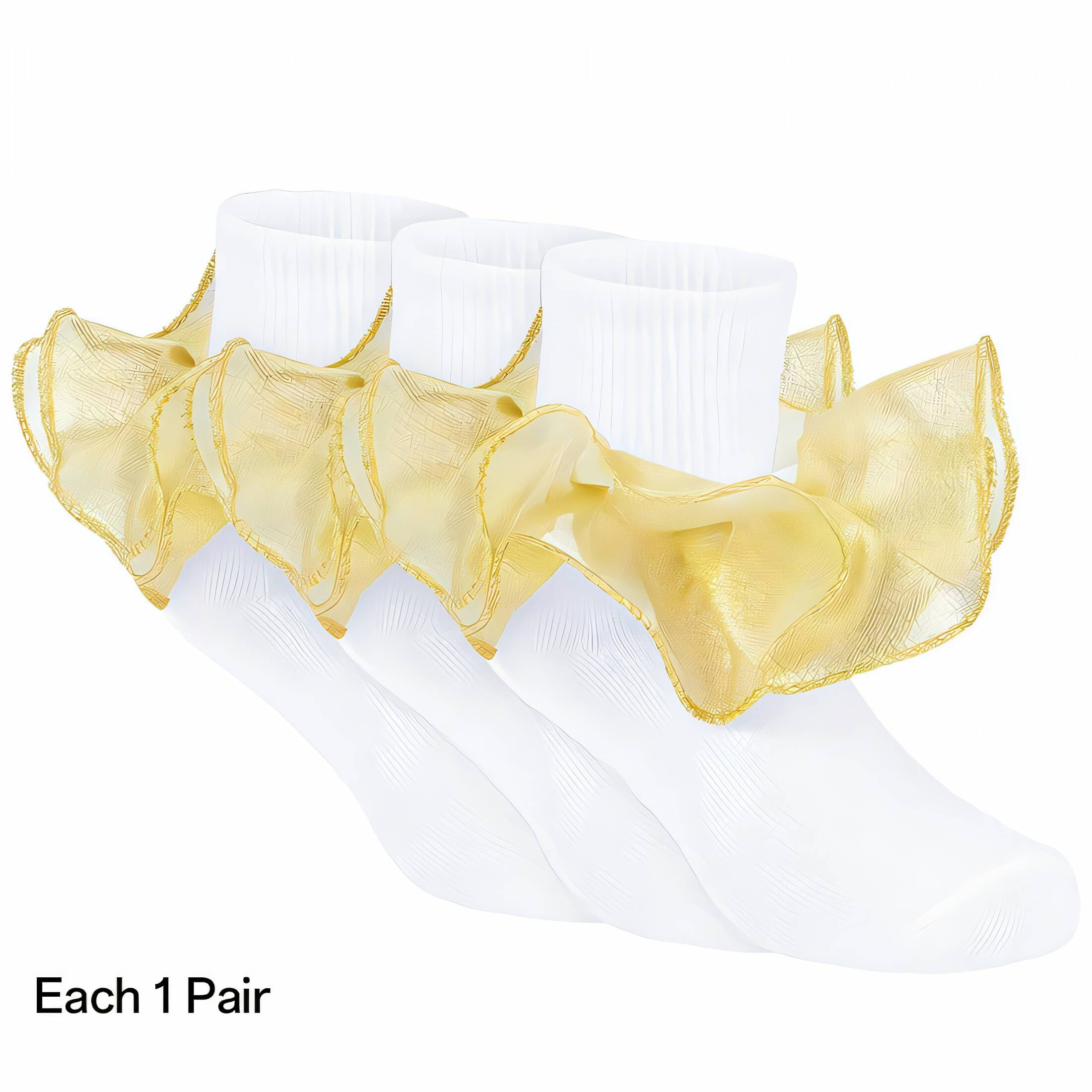 AUQ 3Pcs Kids Socks,Fluffy Ruffled Design Girls Socks,Colorful Lace ...