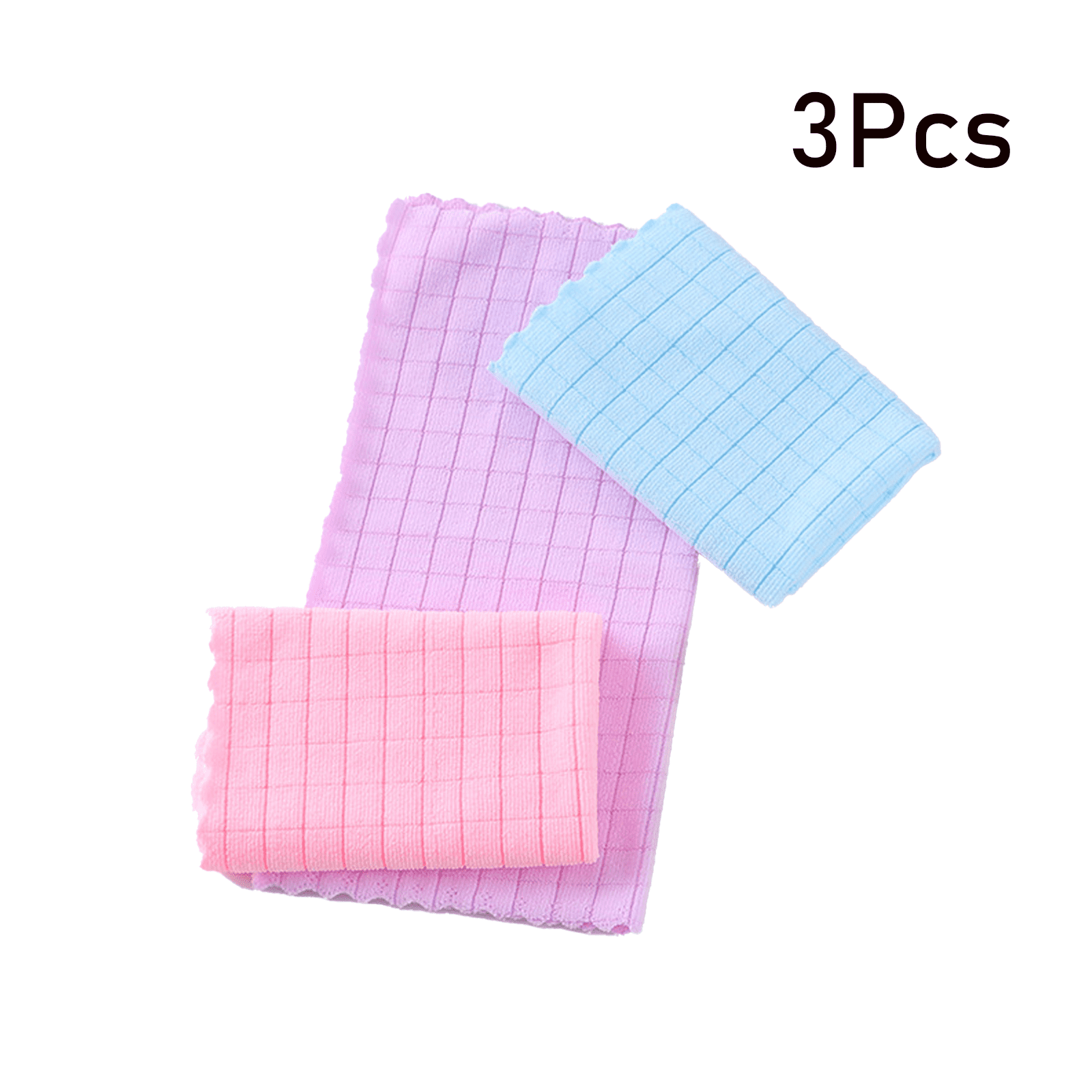 AUQ 3Pcs Kitchen Towels Wet and Dry Use Dish Towels Good Water ...