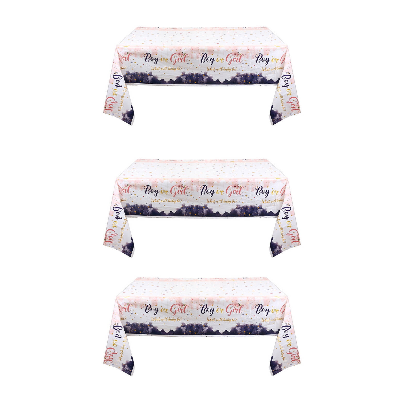 AUQ 3Pcs Table Cloth,Cartoon Teddy Bear Design Table Covers,Waterproof ...