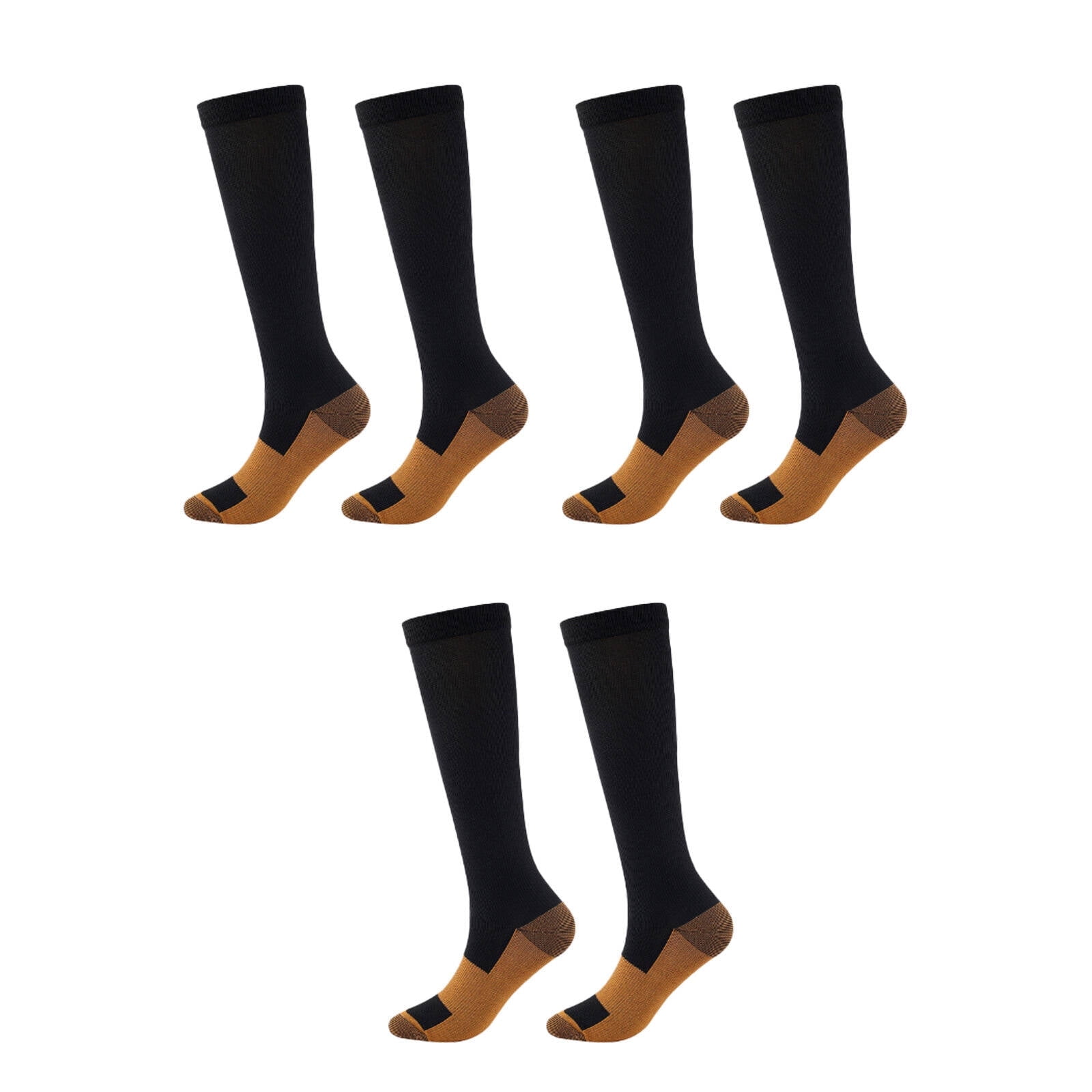 AUQ 3Pcs Thigh High Socks,Progressive Compression Support Thigh High ...