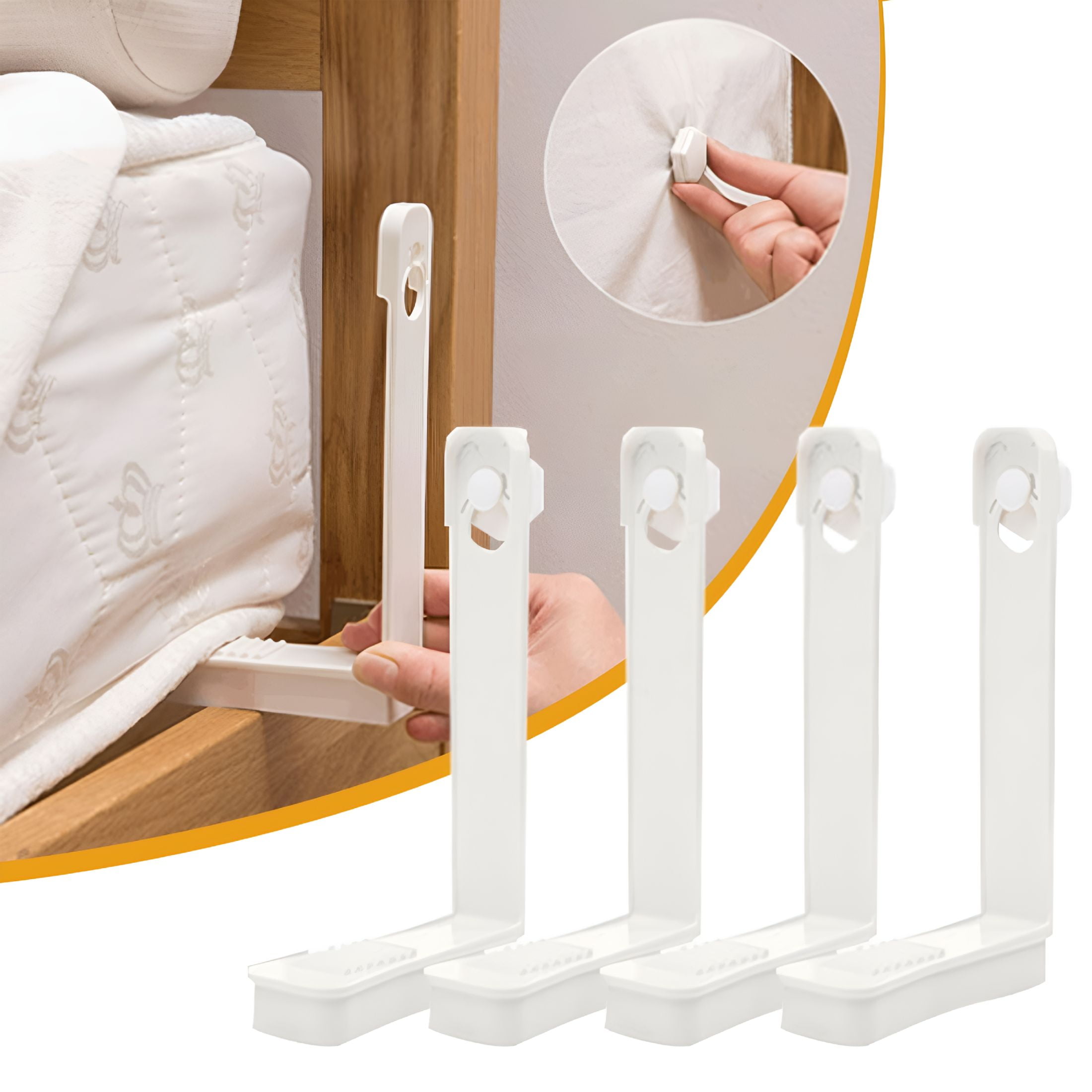 AUQ 4 PCS Bed Sheet Holder Straps Mattress Cover Clips To Hold Sheets ...