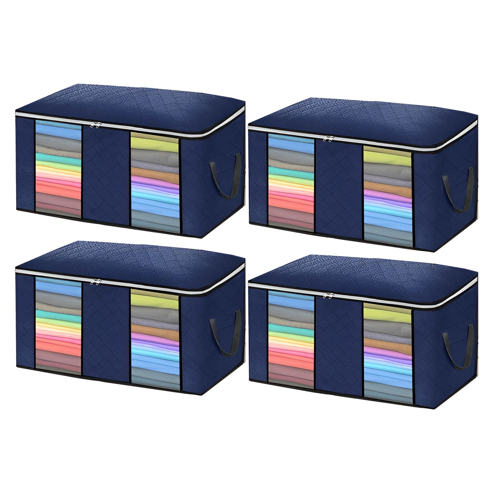 AUQ 4Pcs Blanket Storage,Premium Texture Extra Large Storage Bins with ...