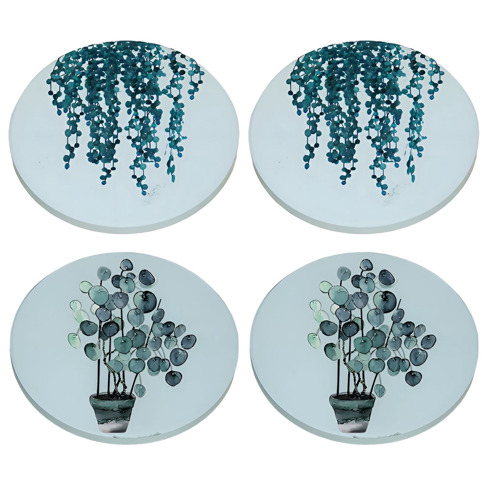 AUQ 4Pcs Coasters,Water Absorption Coaster,Lightweight Design Marble ...