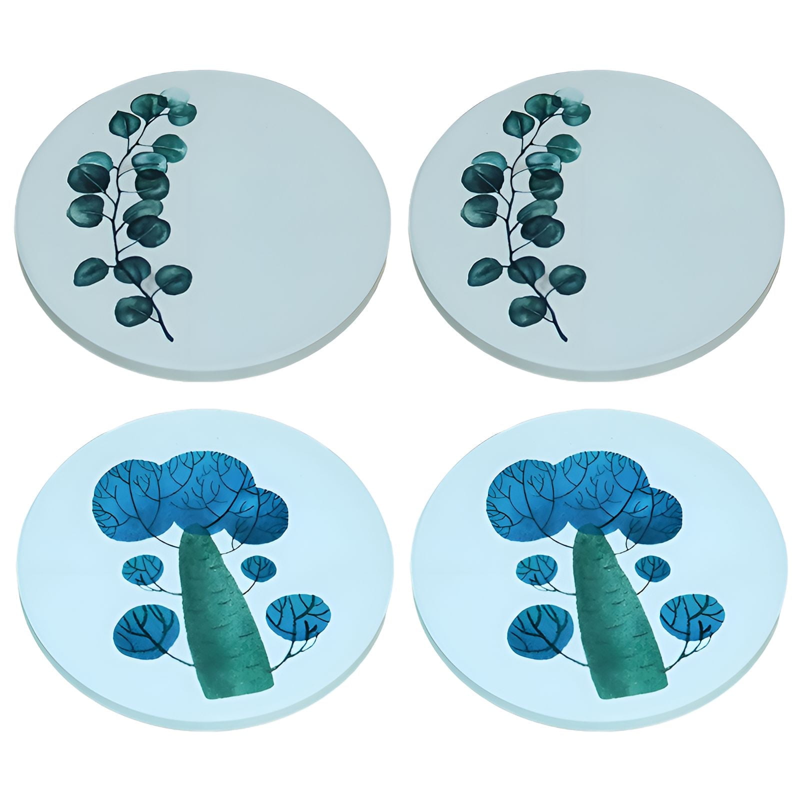 AUQ 4Pcs Coasters,Waterproof Design Marble Coasters,High Resilience ...