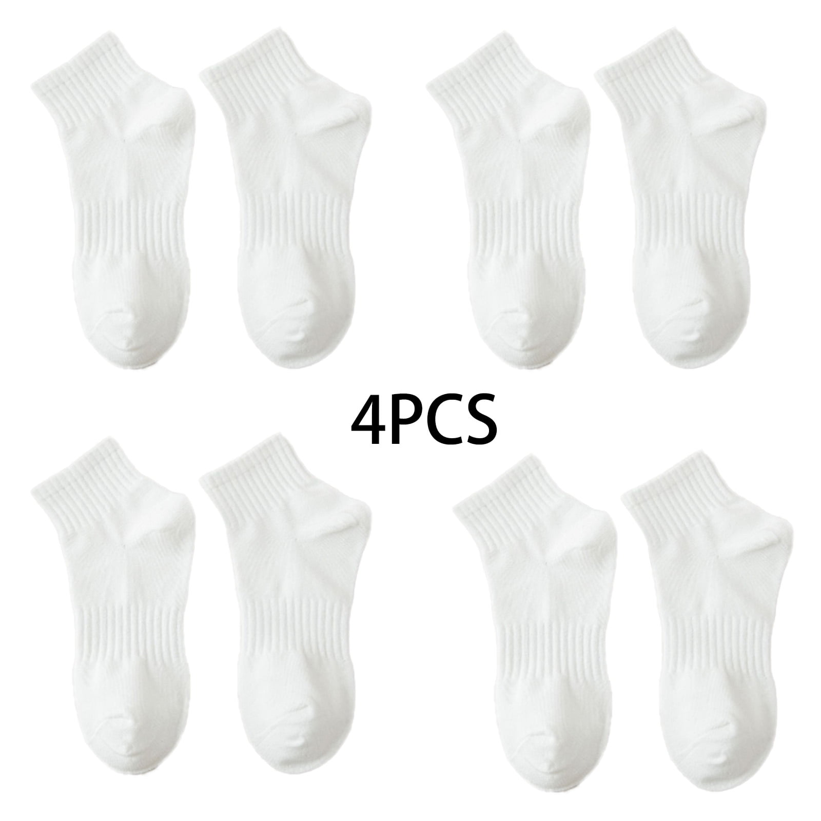 AUQ 4Pcs Crew Sock,Arch Support Crew Socks for Women,Minimalist Solid ...