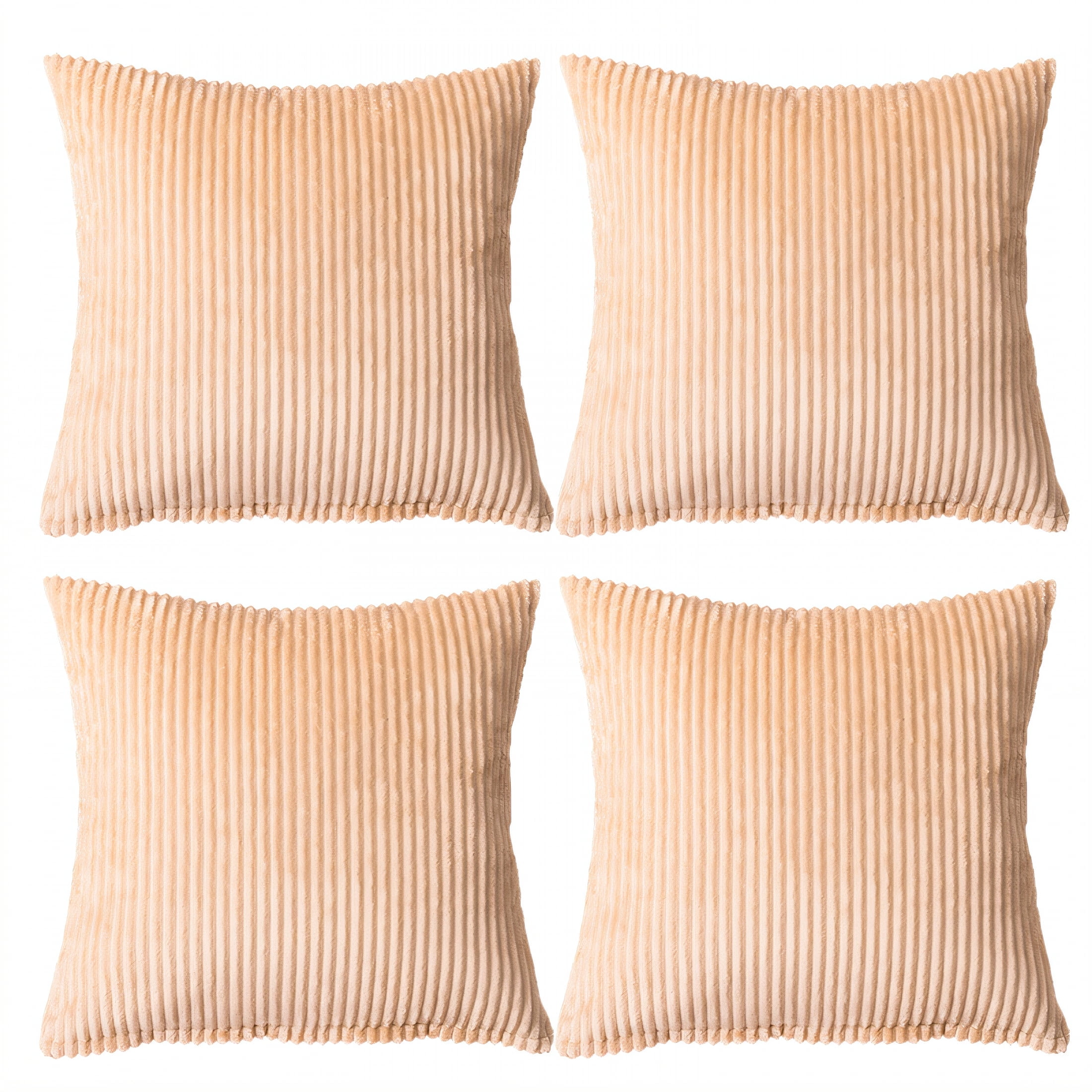 AUQ 4Pcs Decorative Pillow Covers Hidden Zipper Pillow Covers 16X16 ...