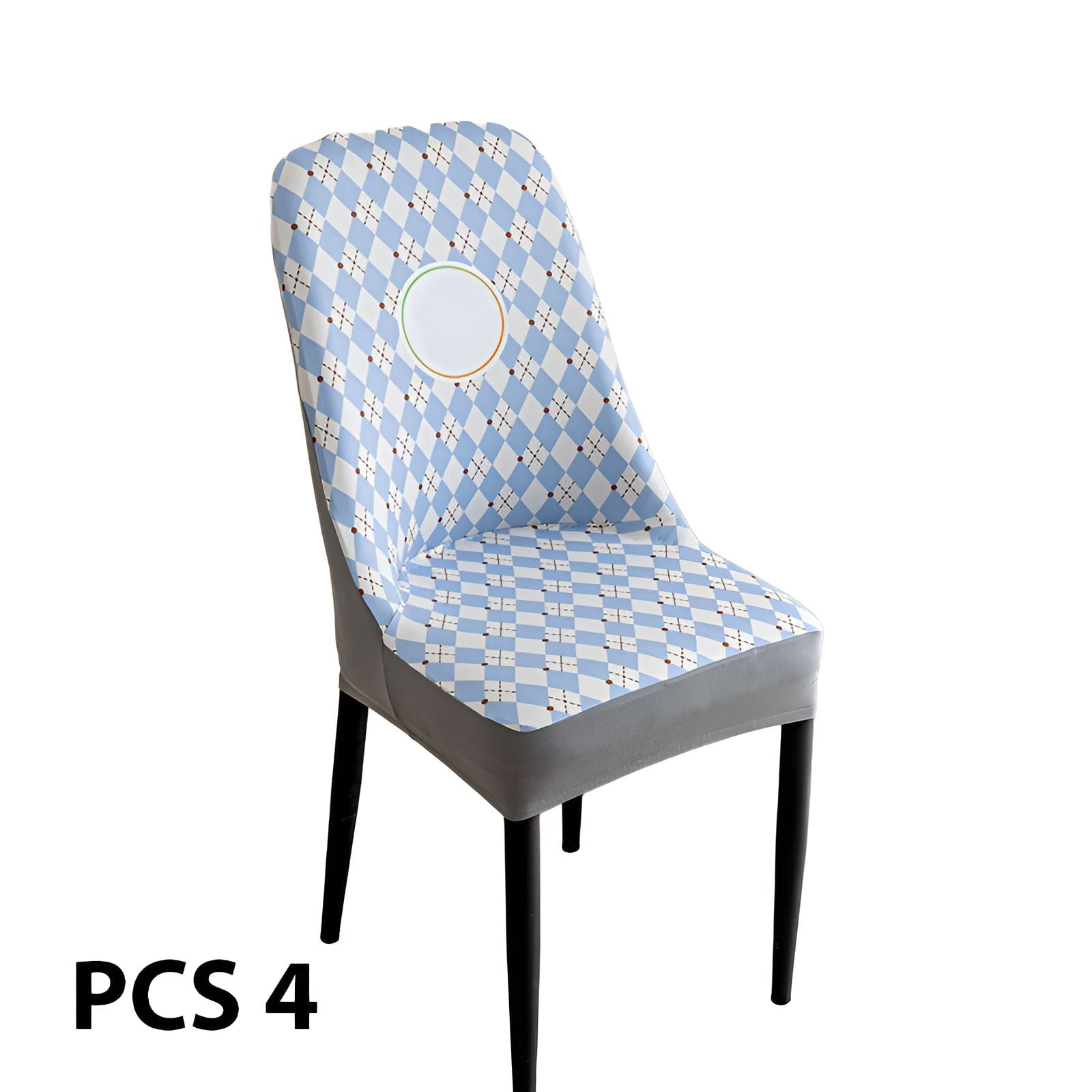 AUQ 4Pcs Dining Chair Covers,Ergonomic Curved Design Seat Covers for ...