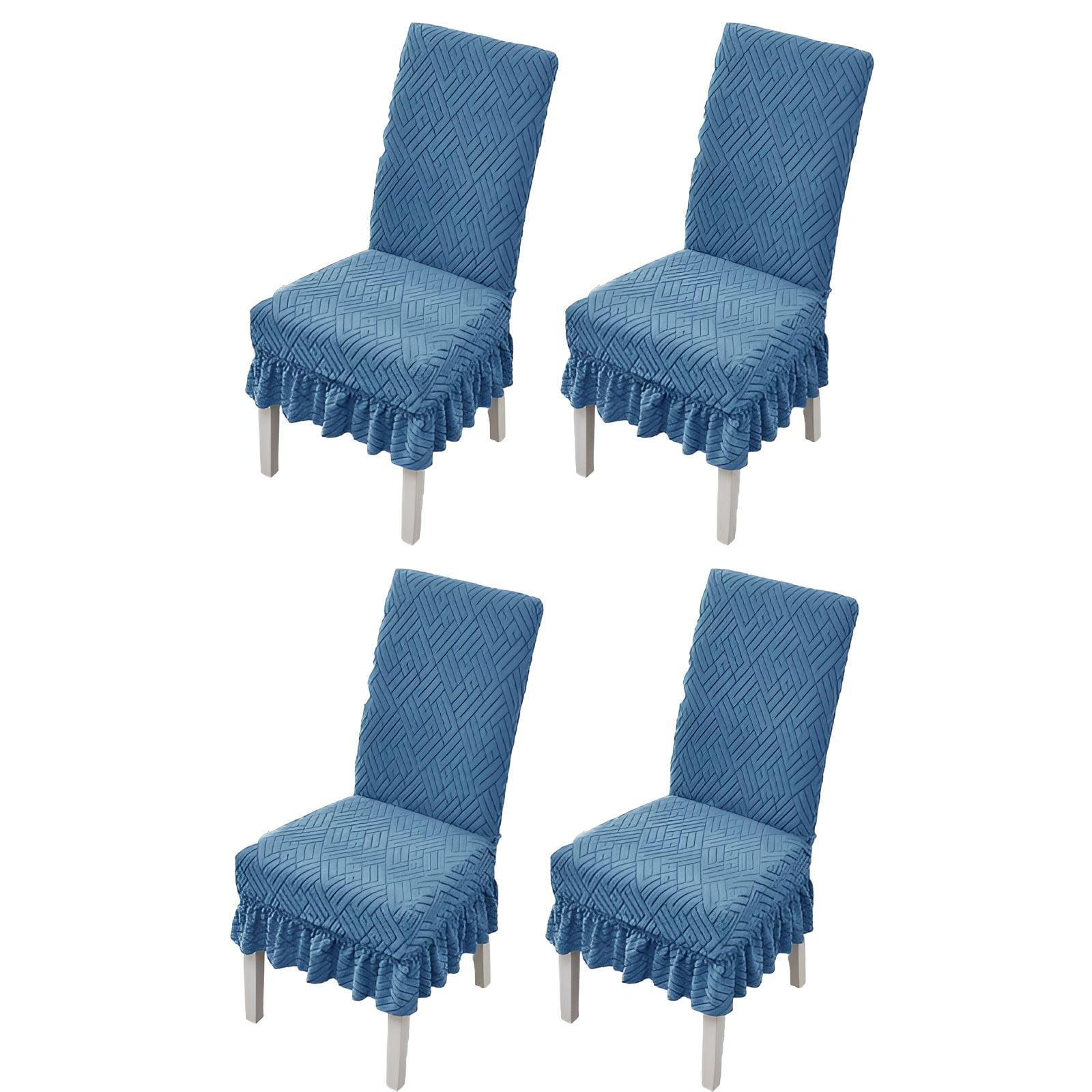 AUQ 4Pcs Dining Chair Covers,Seamless Design Chair Covers for Dining ...