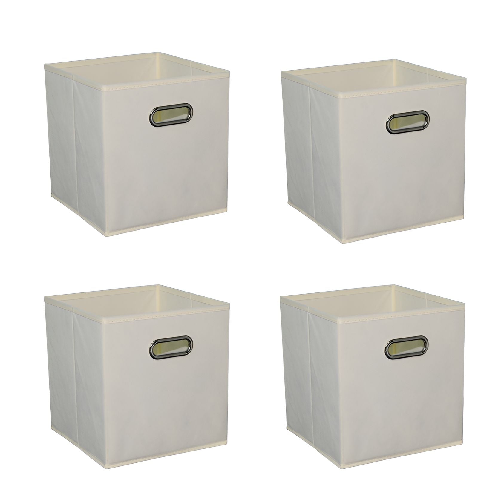 AUQ 4Pcs Fabric Storage Bins,Breathable Material Storage Cubes ...