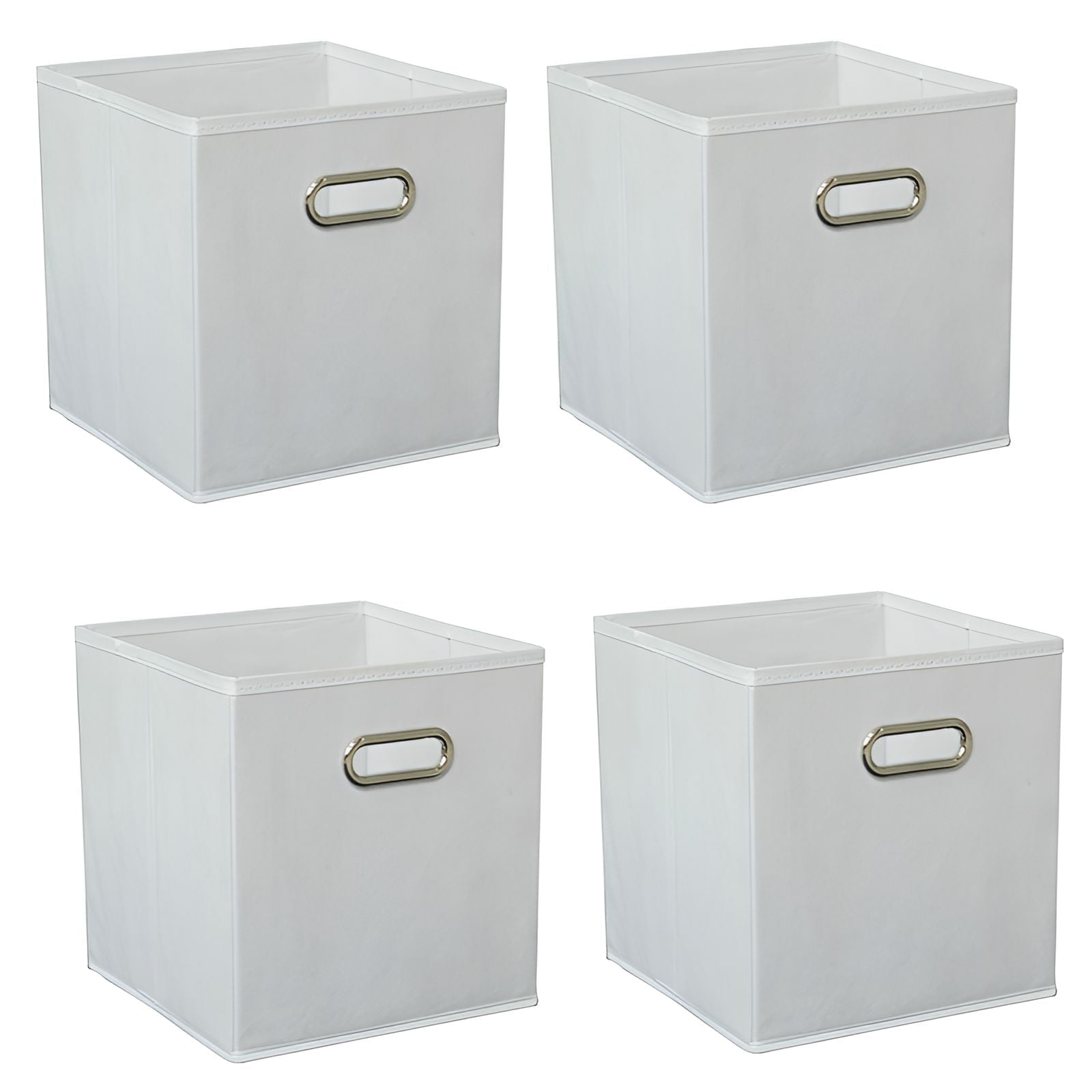 AUQ 4Pcs Fabric Storage Bins,9.8"*9.8"*9.8" Cube Storage Organizer Bins ...