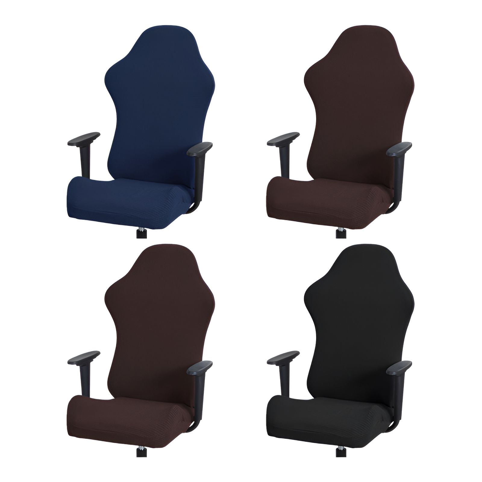 AUQ 4Pcs Office Chair Cover,Smooth Stain Barrier Gaming Chair Cover ...