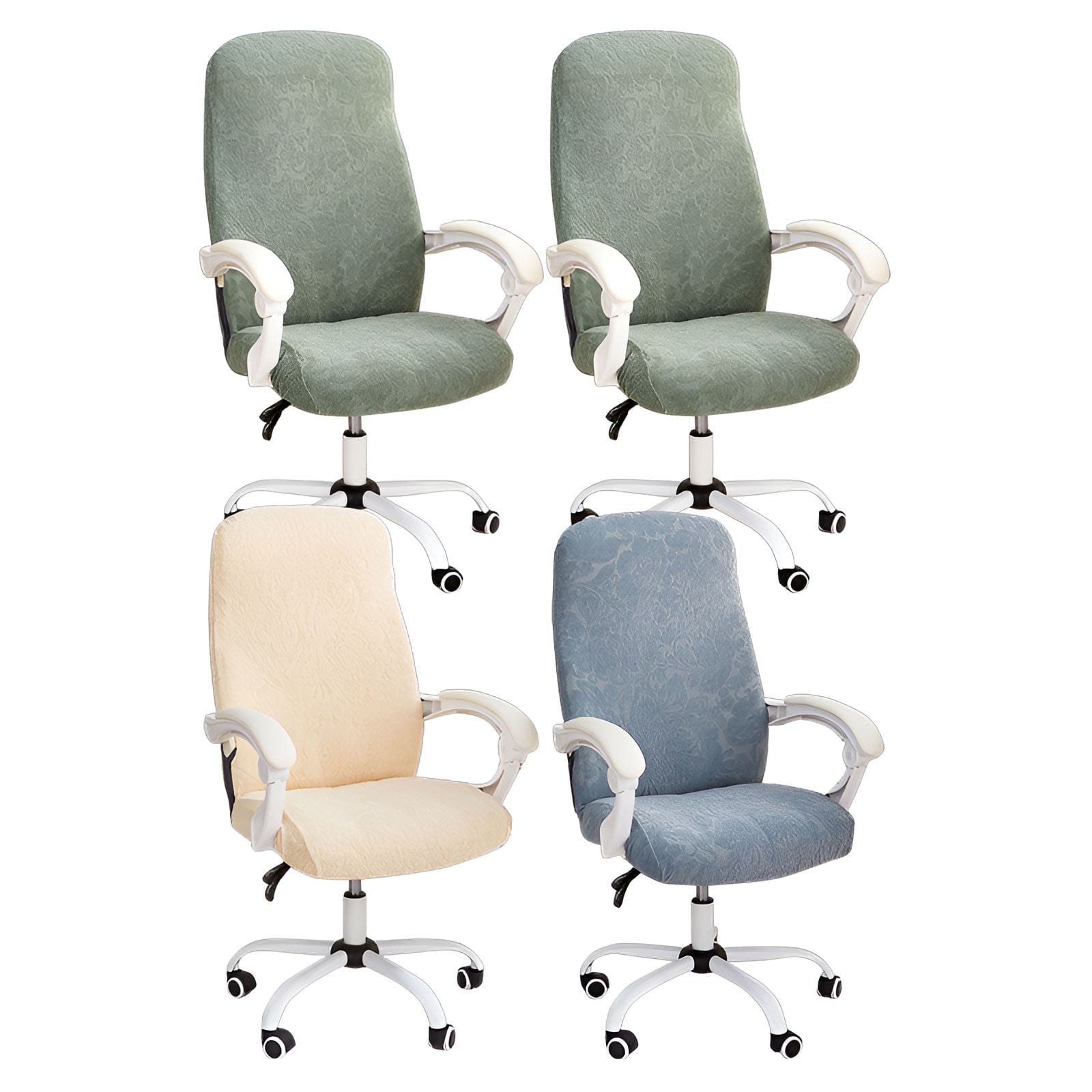 AUQ 4Pcs Office Chair Cover,Stylish Thread Pattern Gaming Chair Cover,Cool Pattern Hold Chair ...