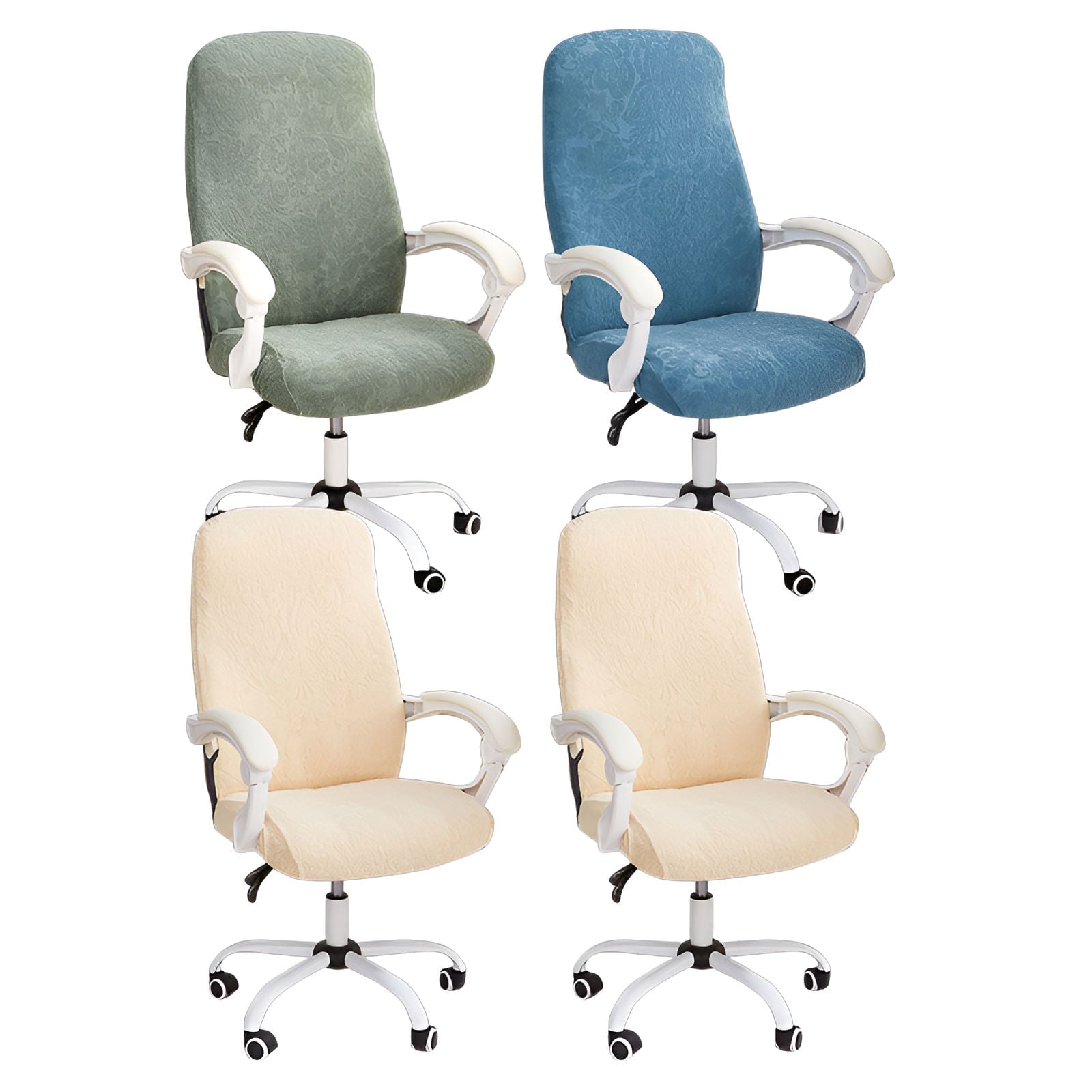 AUQ 4Pcs Office Chair Cover,Textured Style Detail Gaming Chair Cover ...