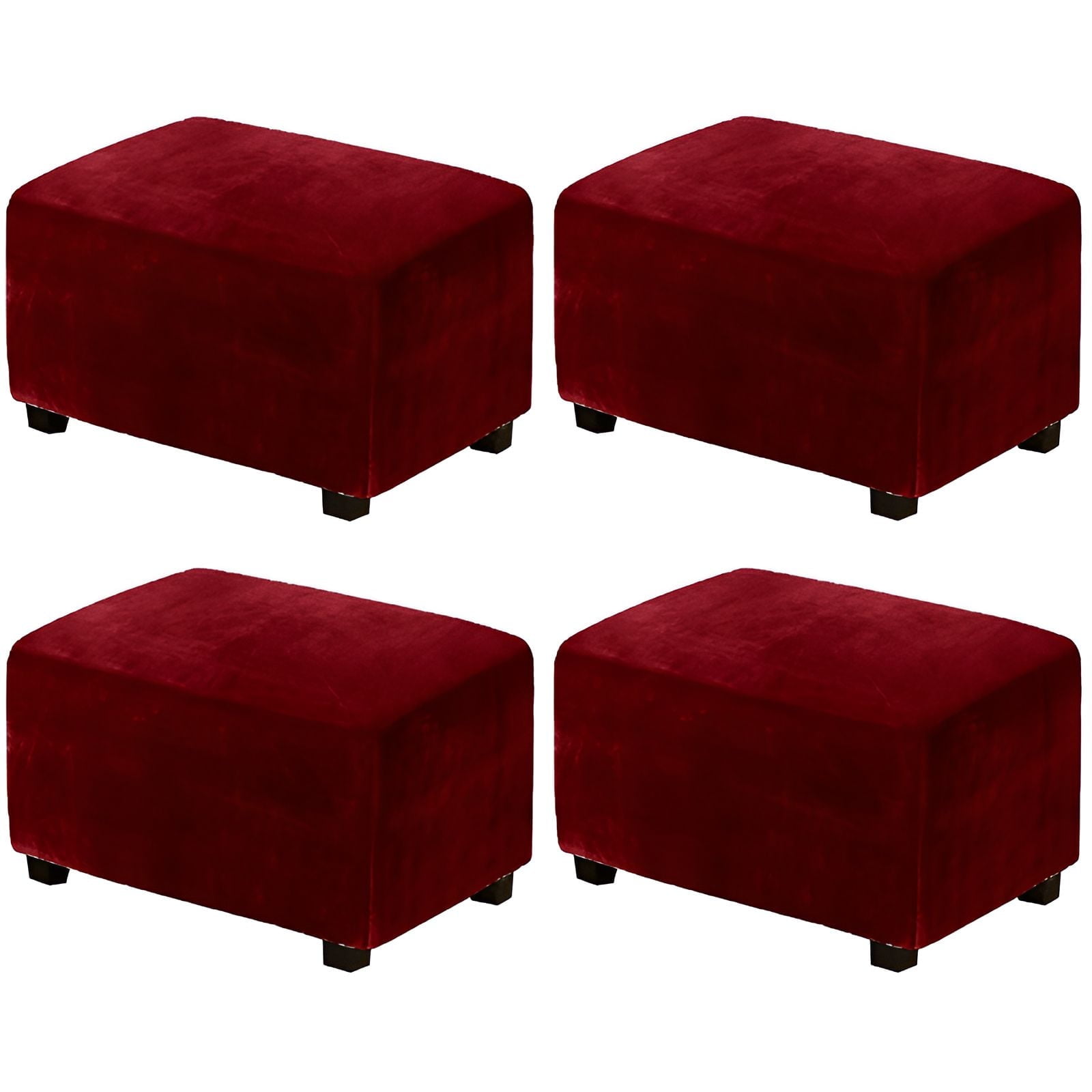 AUQ 4Pcs Ottoman Cover,28*18*16in Rectangular Ottoman Waterproof Cover ...