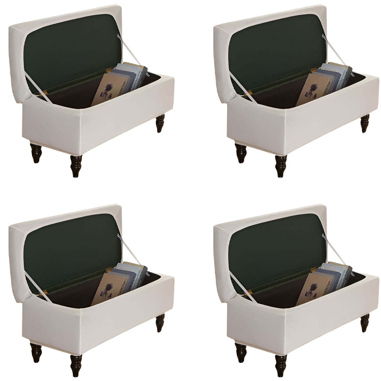 AUQ 4Pcs Ottoman Cover,Tiger Chair Footstool Full Cover Ottoman Cover ...