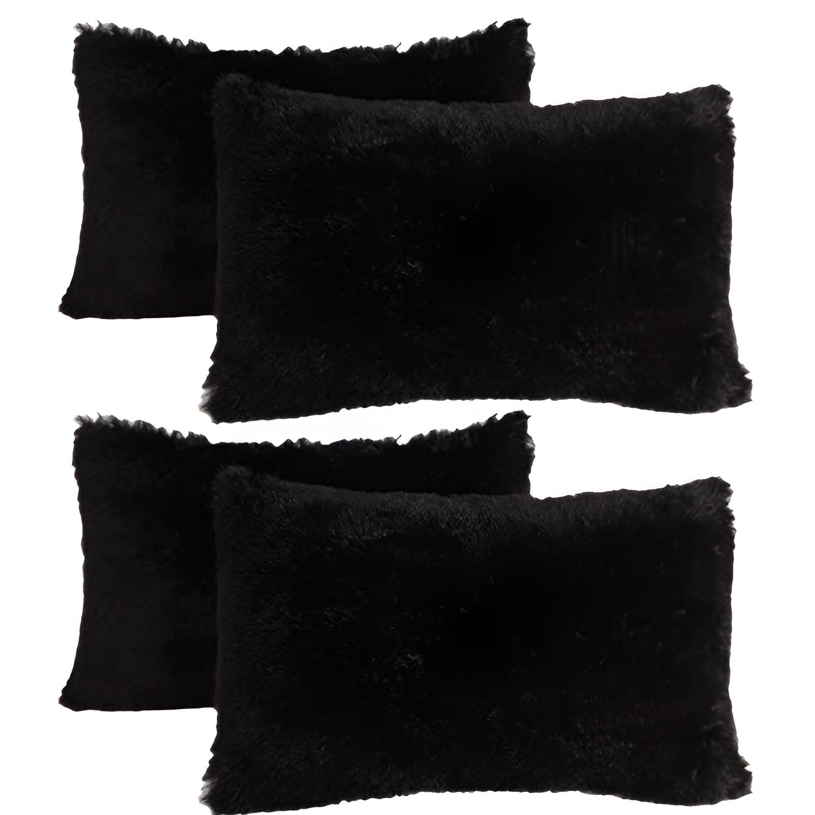 AUQ 4Pcs Pillow Cases,Single-Tone Surface Finish Zipper Pillow Cases ...