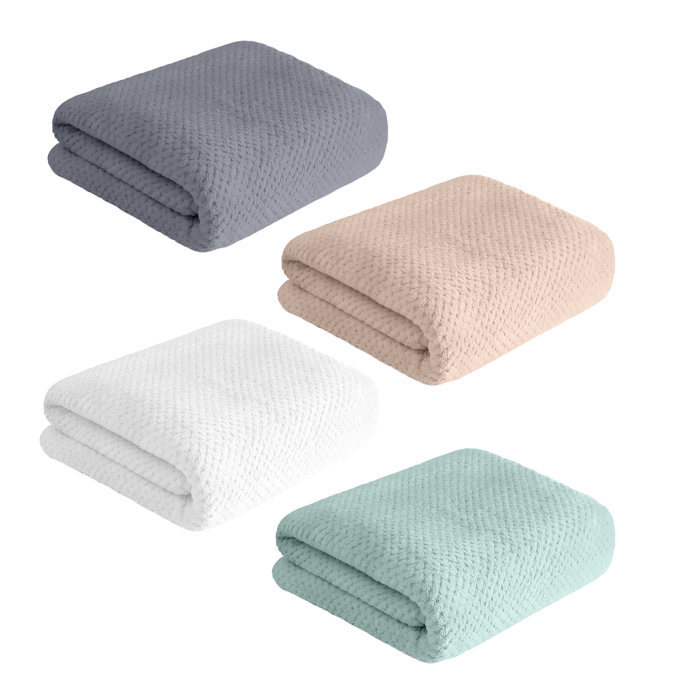 AUQ 4Pcs Wash Gags for Body,Quick Absorbent Microfiber Loops Face ...