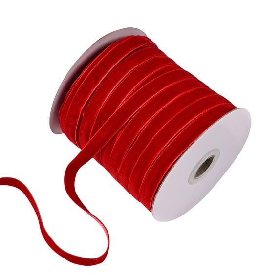 AUQ 50 Yards Velvet Ribbon Velvet Christmas Ribbon for Gift Wrapping ...