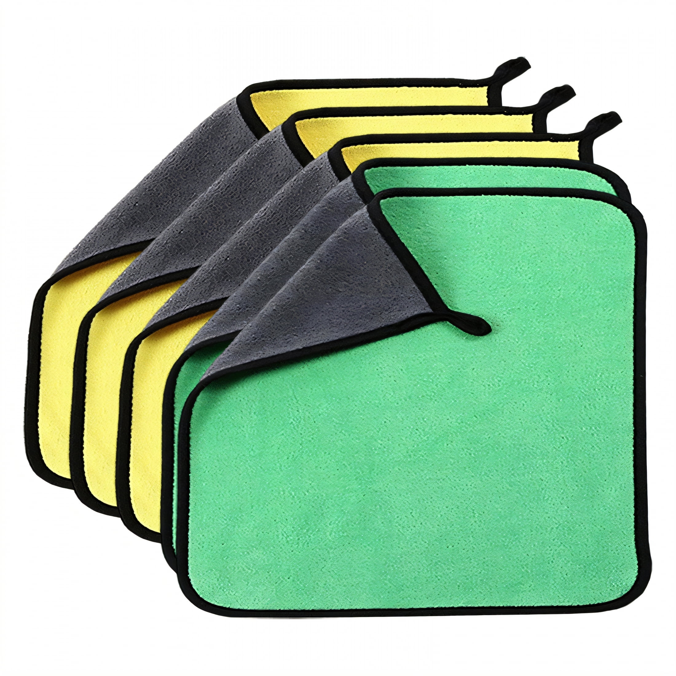 AUQ 5Pcs Cleaning Rags,Clear Texture Microfiber Towel,Waterproof Design ...