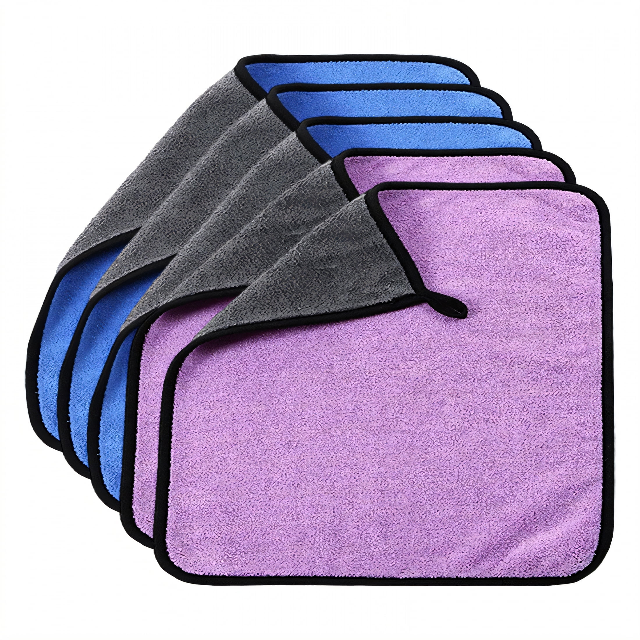 AUQ 5Pcs Cleaning Rags,Multi-Functional Cleaning Microfiber Towel,Easy ...