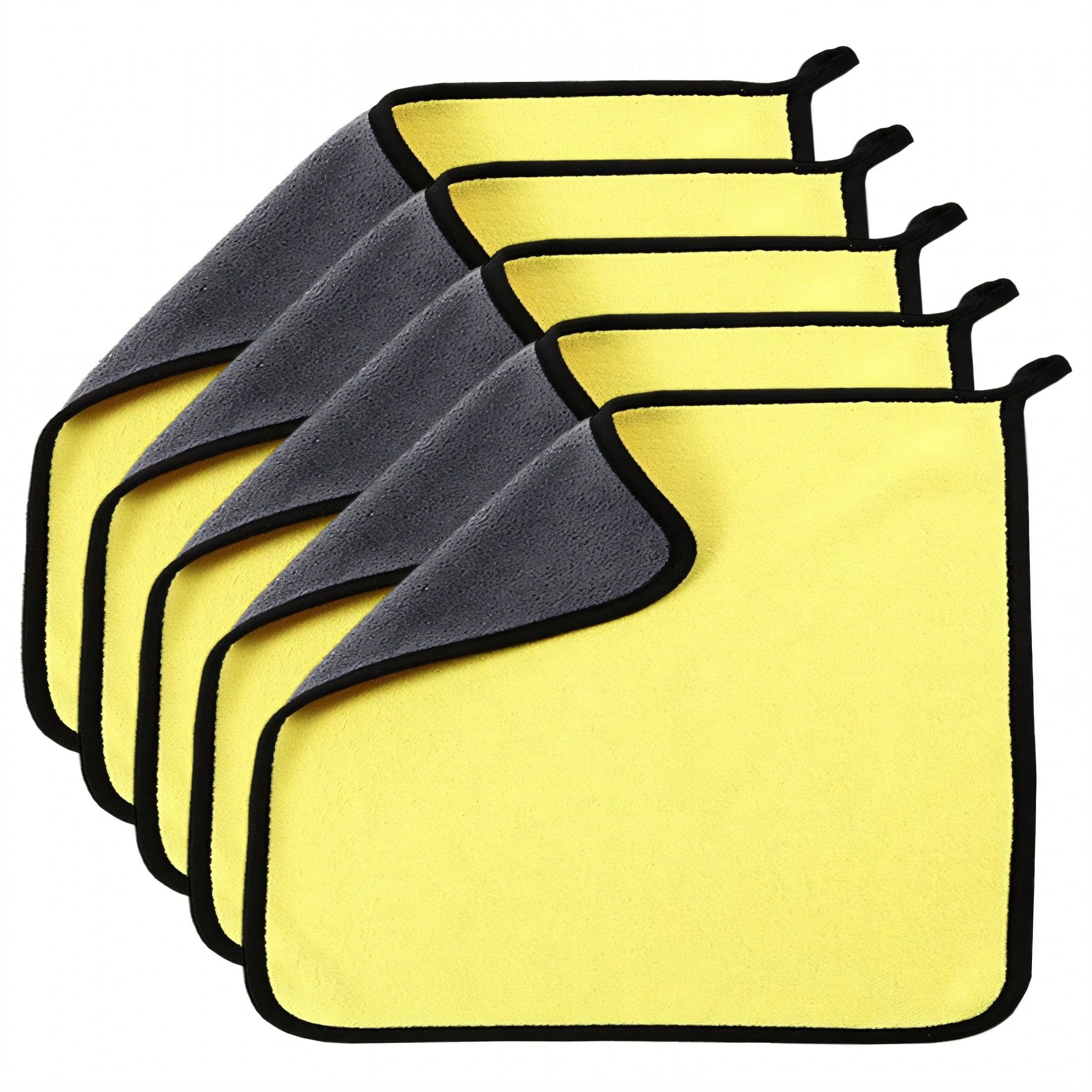 AUQ 5Pcs Cleaning Rags,Non-Fading Fibers Microfiber Towels,Efficient ...