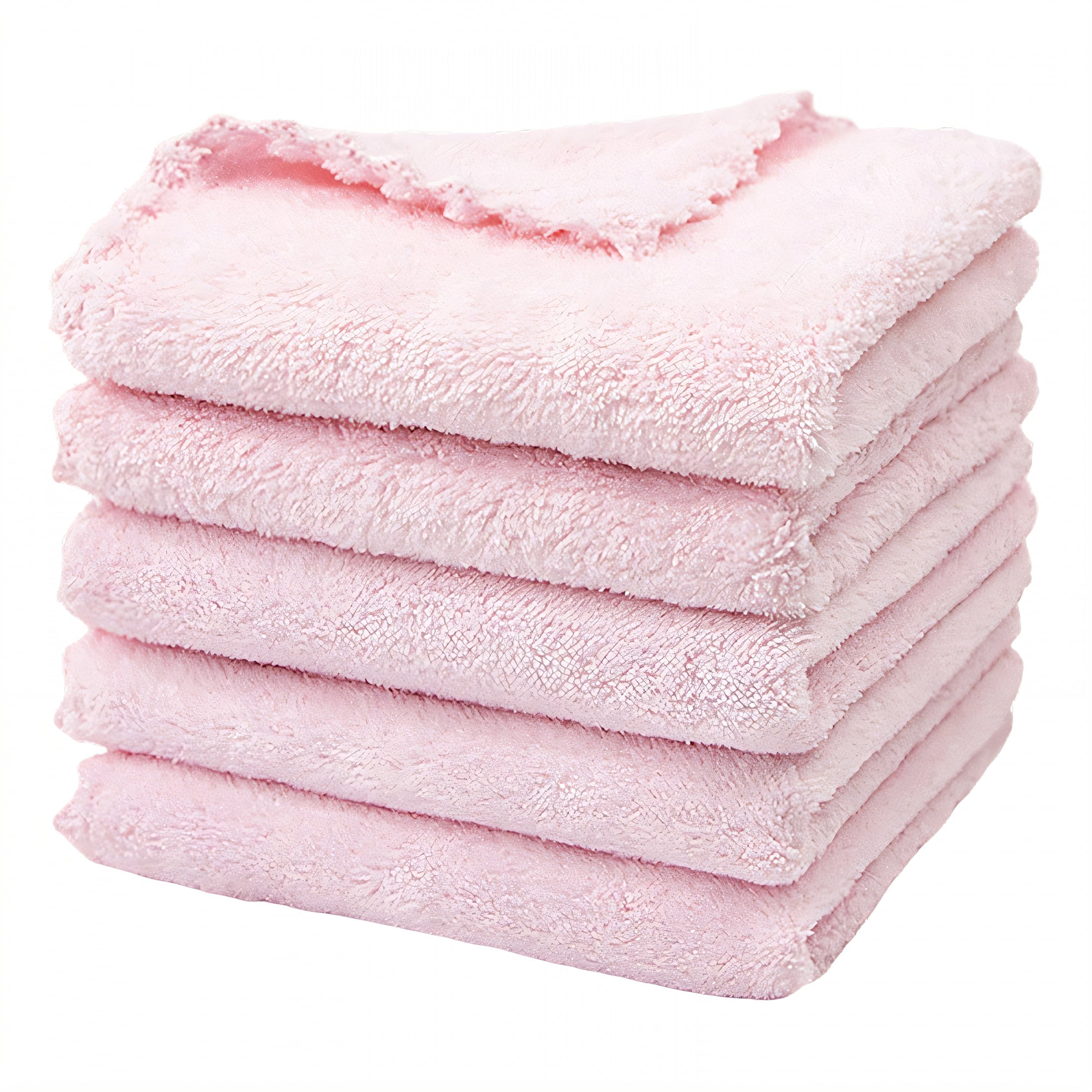 AUQ 5Pcs Cleaning Rags,Wet & Dry Use Microfiber Towel,Multi-Layer Fiber ...