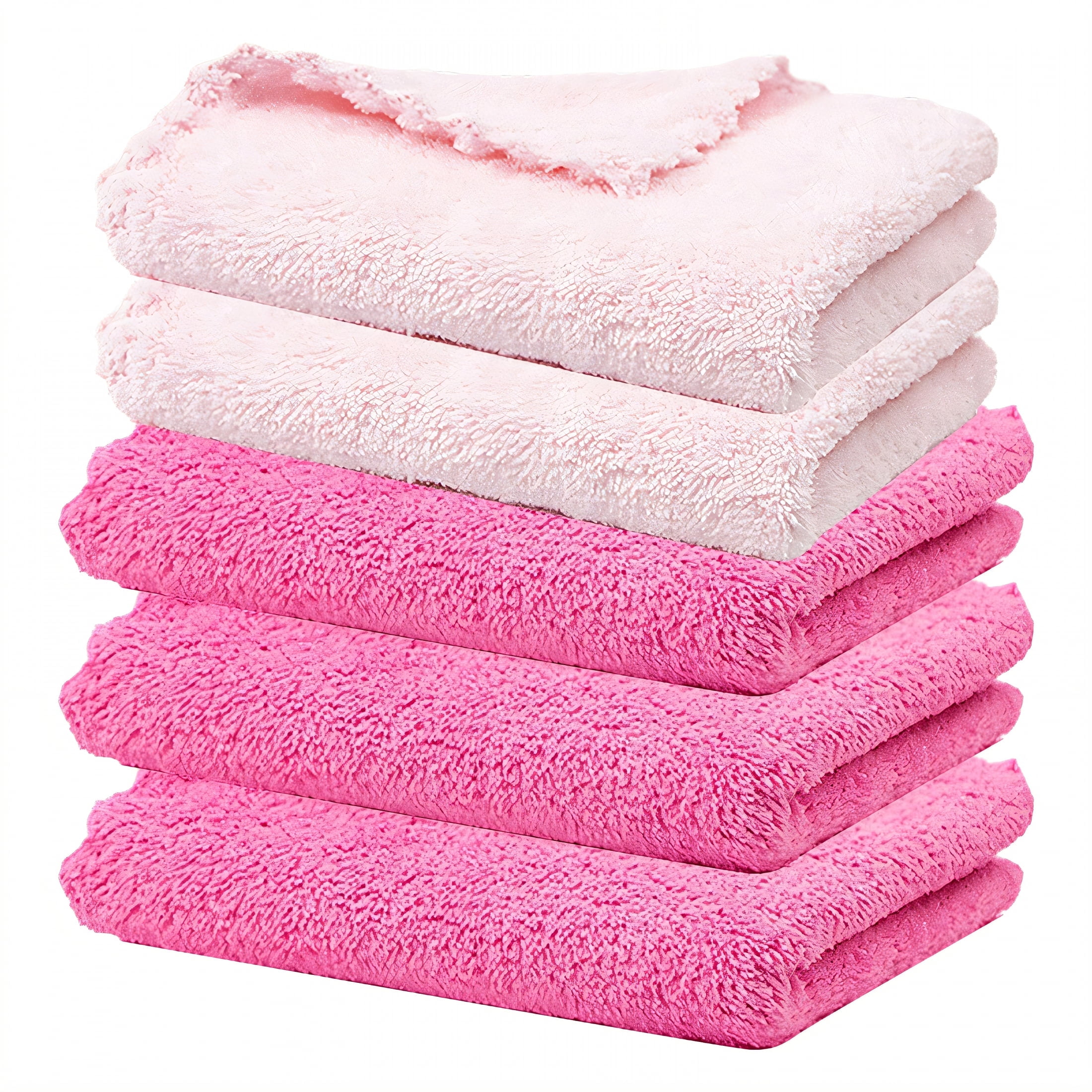 AUQ 5Pcs Cleaning Rags,Works on Multiple Surfaces Microfiber Cleaning ...