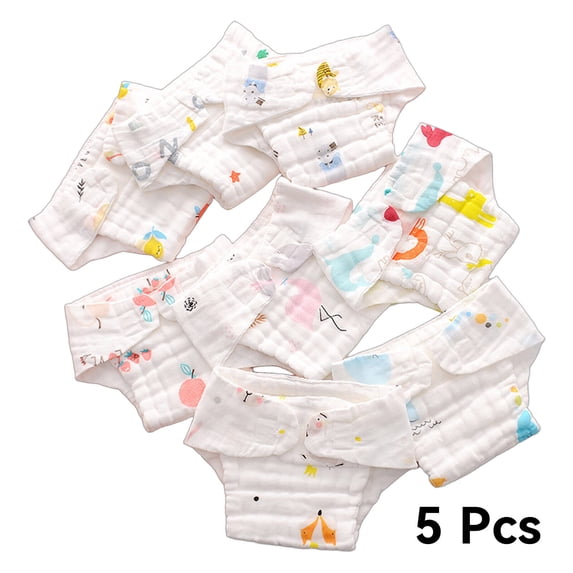 AUQ 5Pcs Cloth Diapers Pure Cotton Gauze Cloth Diapers for Babies ...