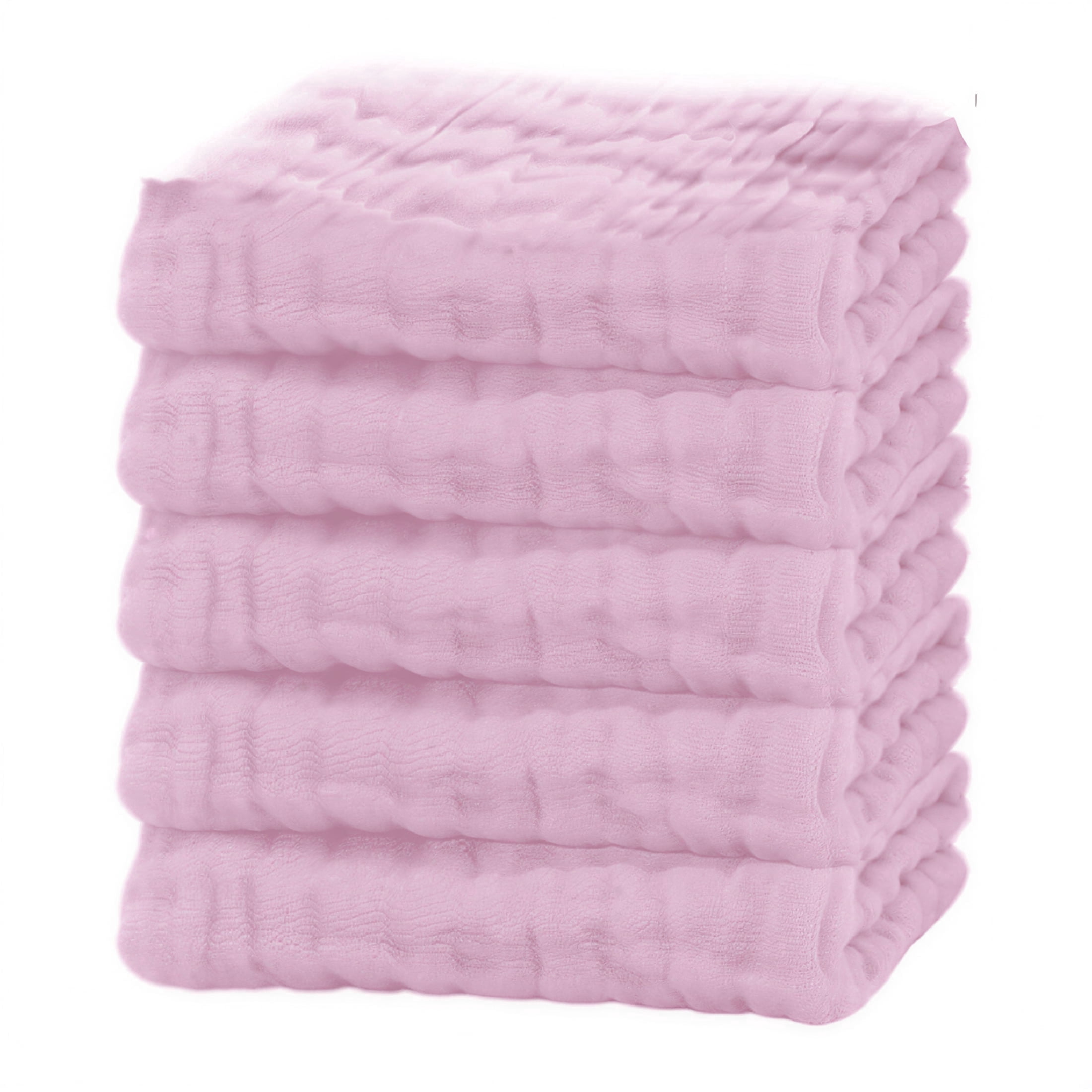 ARLAJO 5Pcs Muslin Burp Cloths 6 Layers of Gauze Baby Washcloths Folds ...