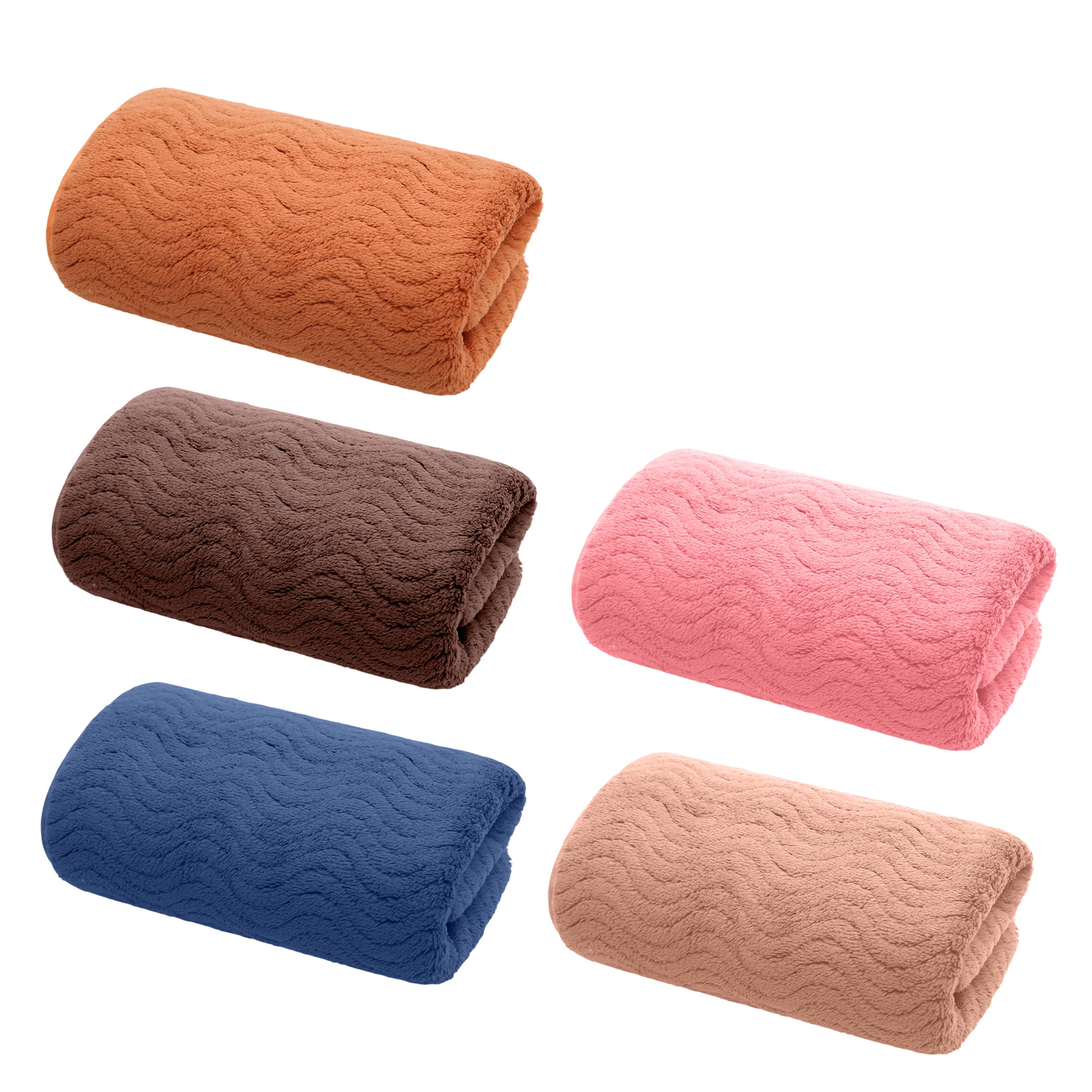 AUQ 5Pcs Shower Towels,Breathable Quick-Dry Fabric Wash Rags for Body ...