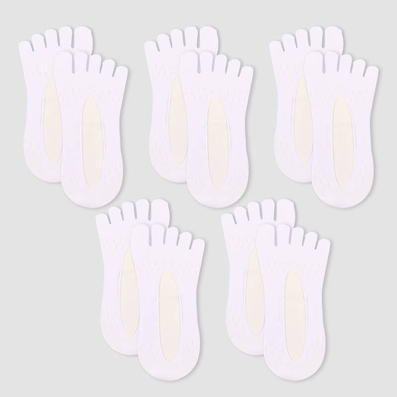 AUQ 5Pcs Toe Socks,Lightweight Soft Running Socks Womens,Mesh Fabric ...
