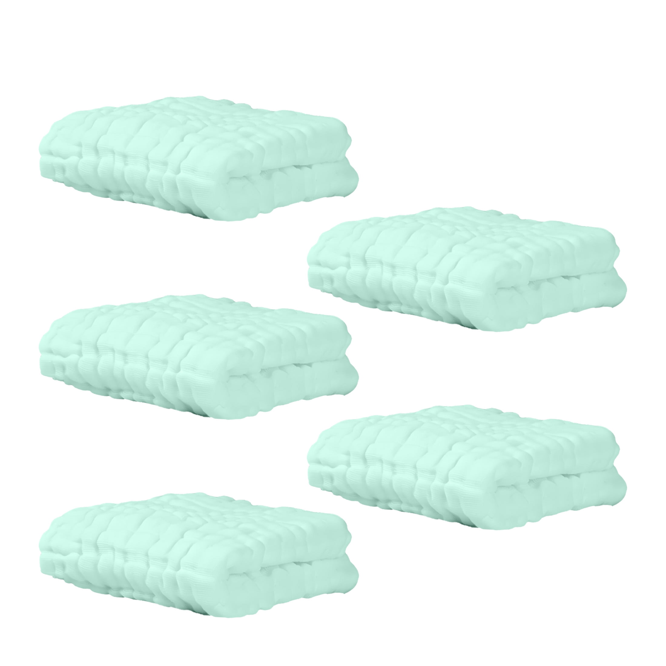 AUQ 5Pcs Wash Cloth,Breathable Baby-Safe Cotton Wash Clothes,Rapid ...