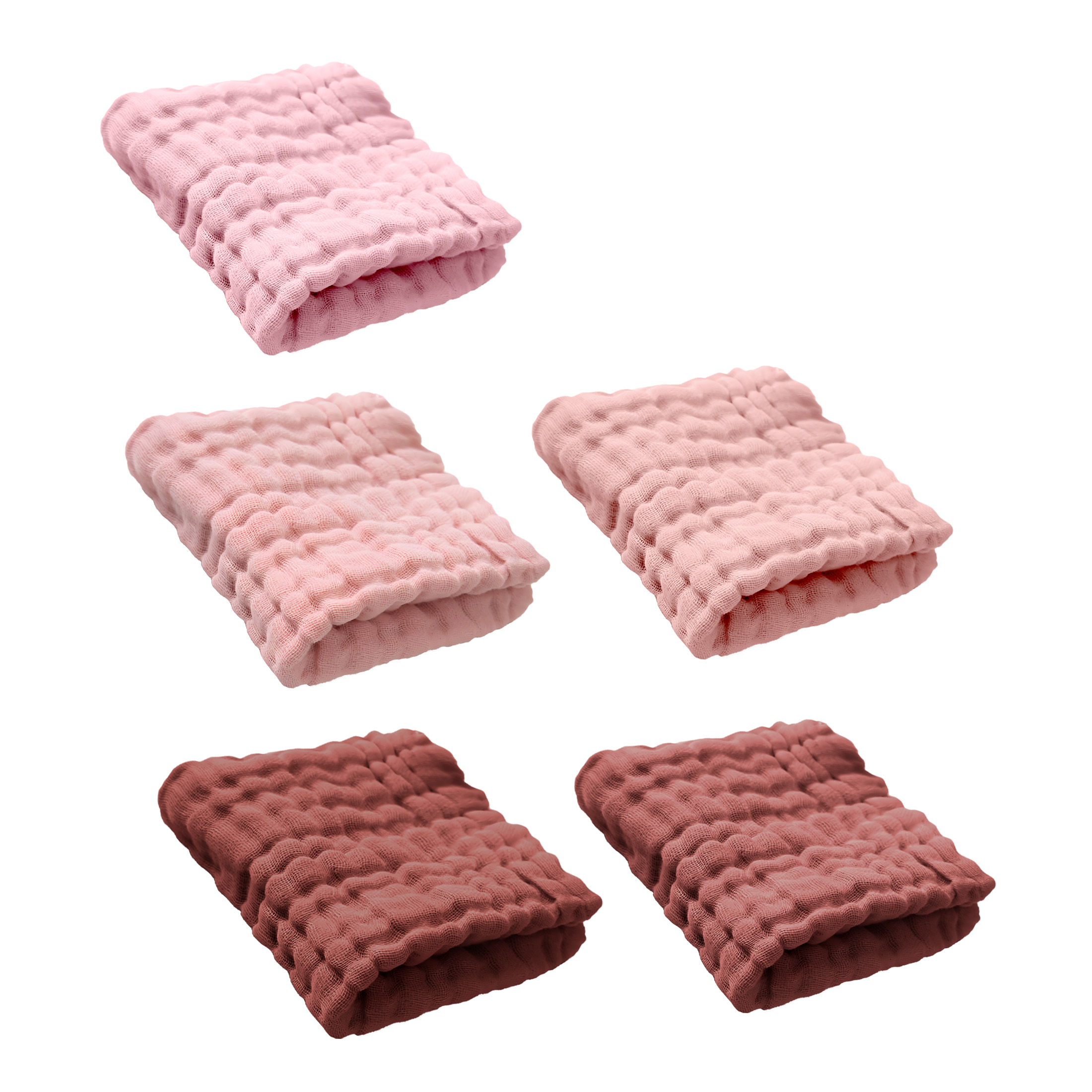 AUQ 5Pcs Wash Cloth,Gentle Baby-Safe Cotton Wash Cloths for Body ...