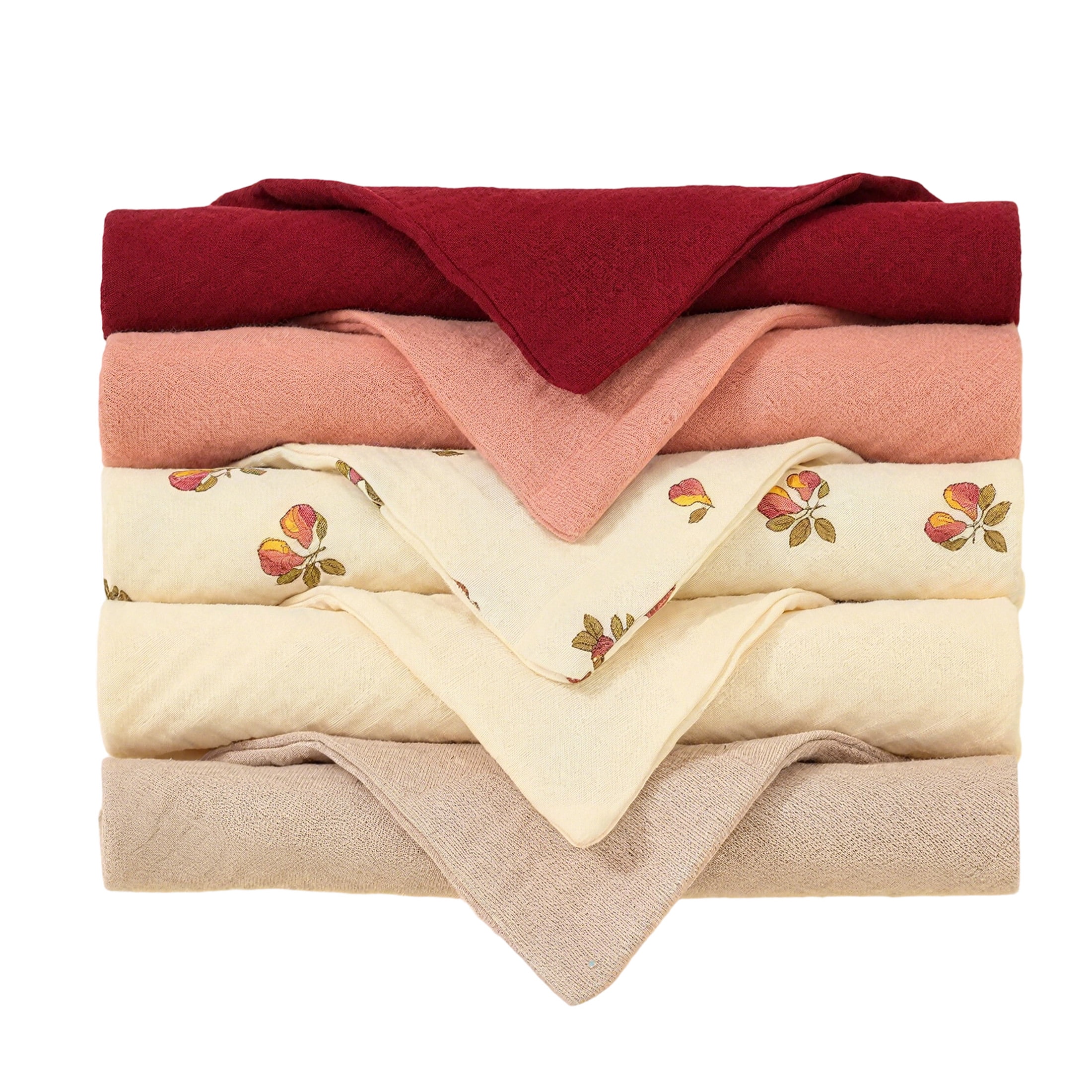 AUQ 5Pcs Wash Cloth,Smooth Comfortable Cotton Loops Wash Cloths,Tight ...