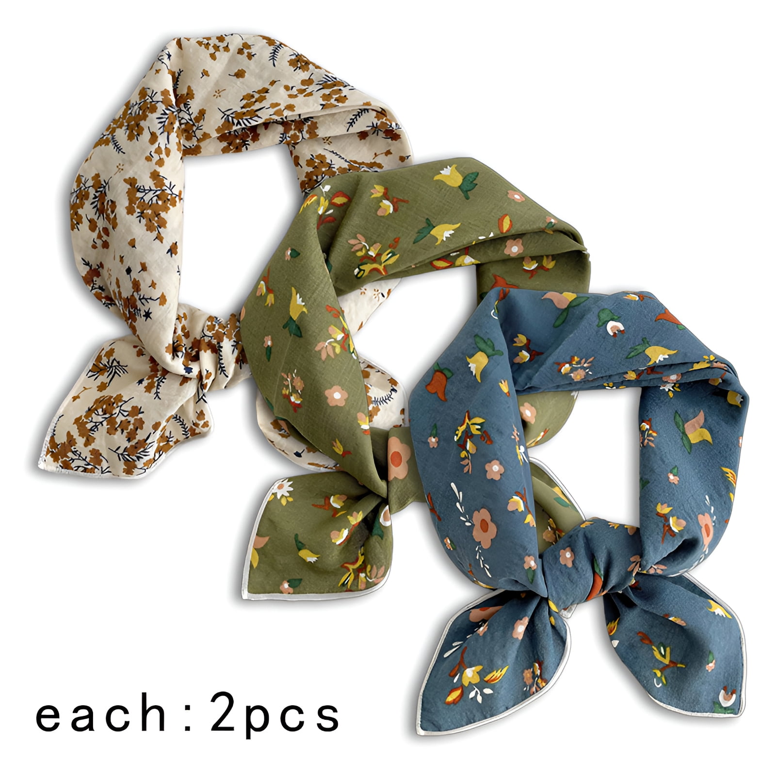AUQ 6Pcs Bandanas for Women,French Flair Cotton Bandana,Chic Detail 22 ...