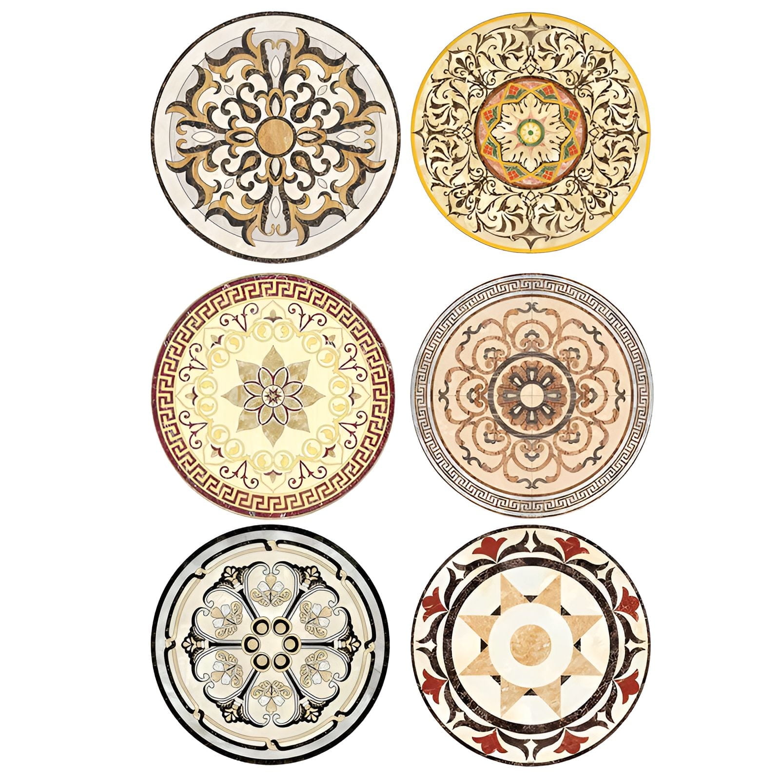 AUQ 6Pcs Coasters,Home Essential Marble Coasters,Multi-Functional Coasters for Drinks,Style3 ...