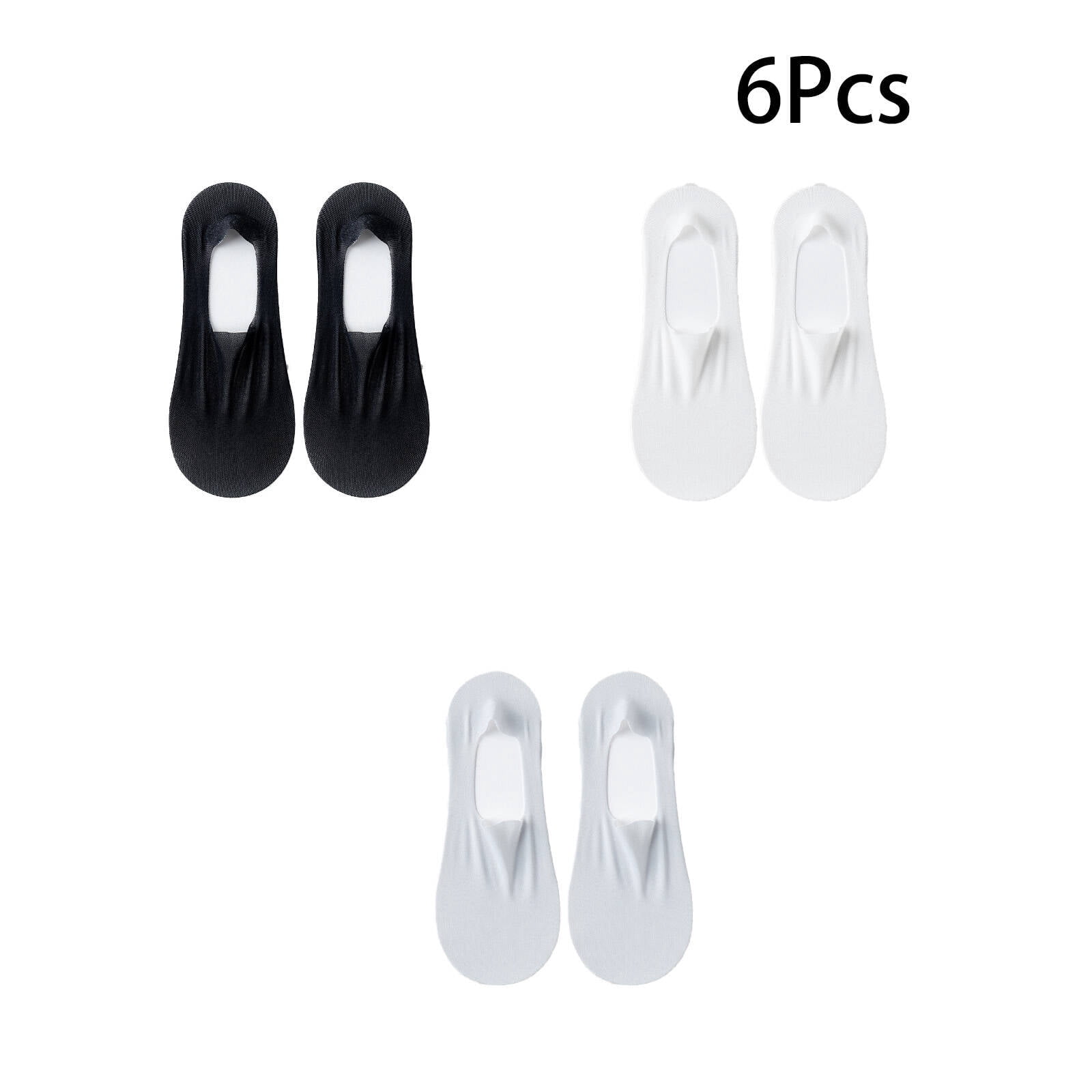 AUQ 6Pcs Crew Socks,Strong Non-Slip Heel Women's Socks,Breathable Mesh ...