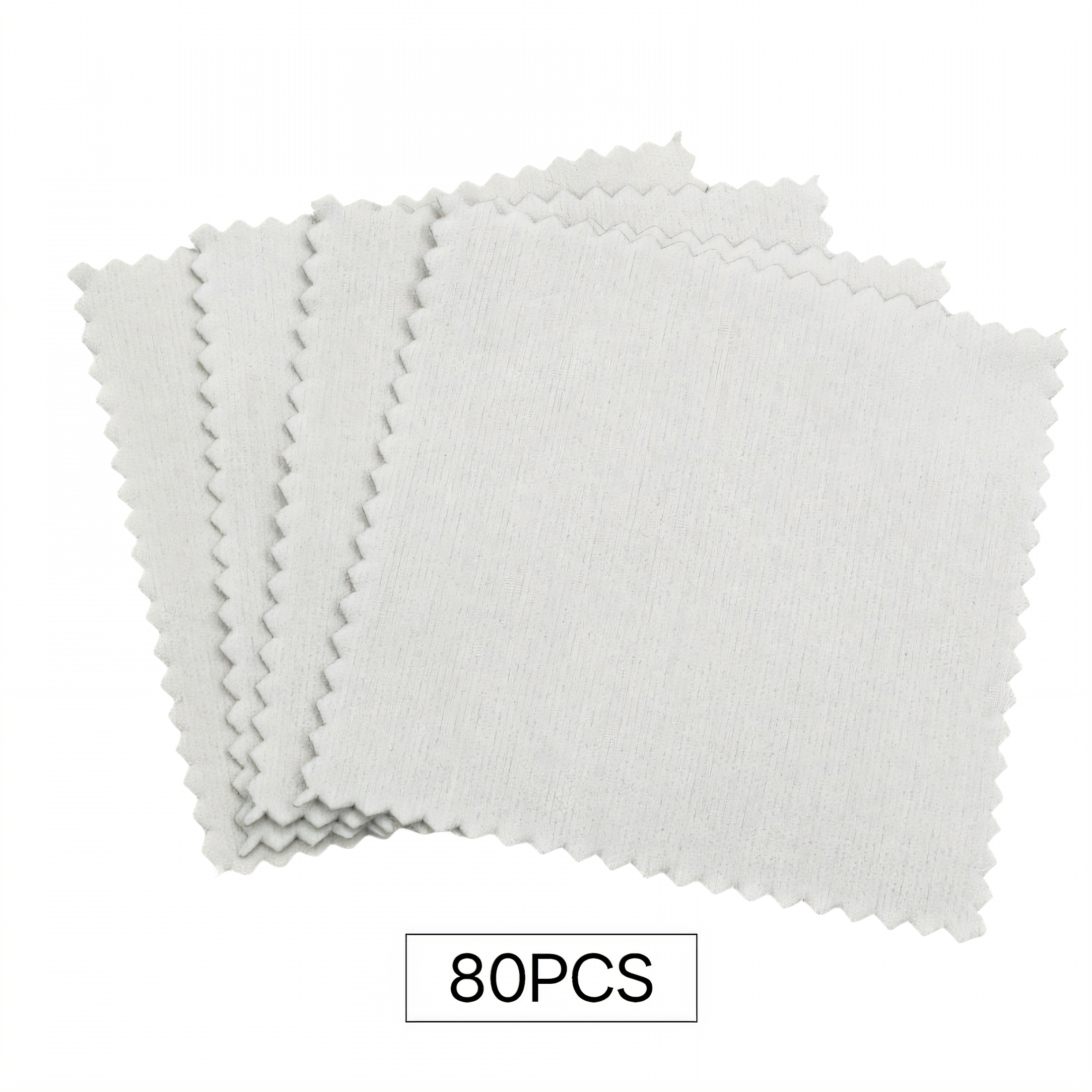 AUQ 80Pcs Silver Polishing Cloth,Soft Fabric Jewelry Polishing Cloth ...