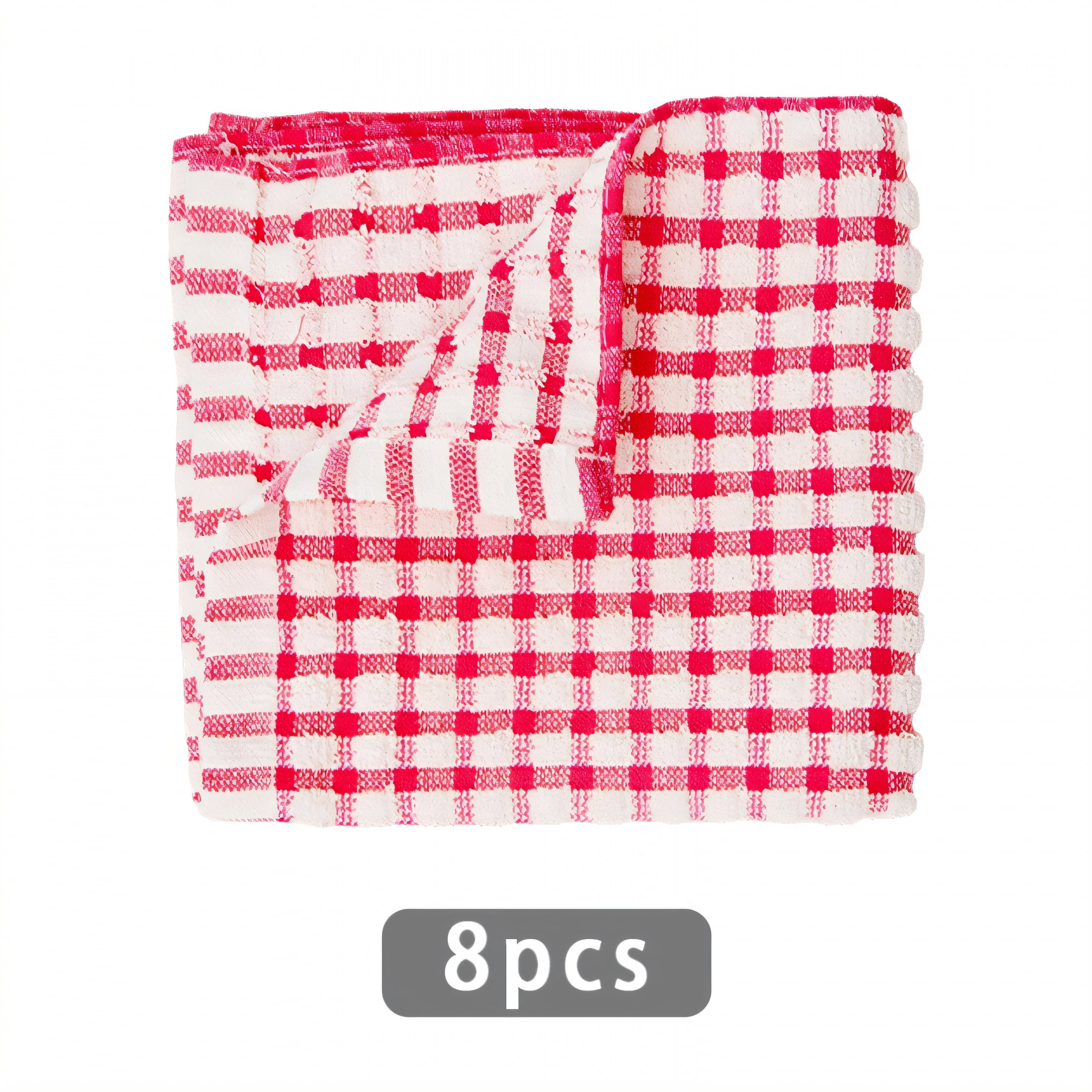 AUQ 8Pcs Cleaning Rags,No Water Residue Dish Cloths,Wet & Dry Versatile ...